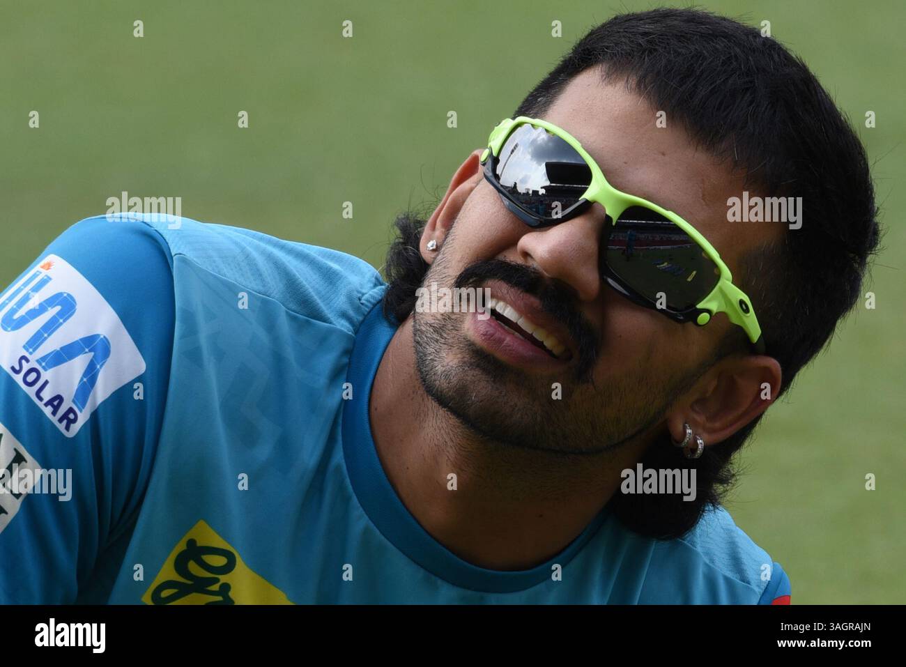 LSG Himmat Singh during warm up session before start of the IPL 2025 match between KKR and LSG ...