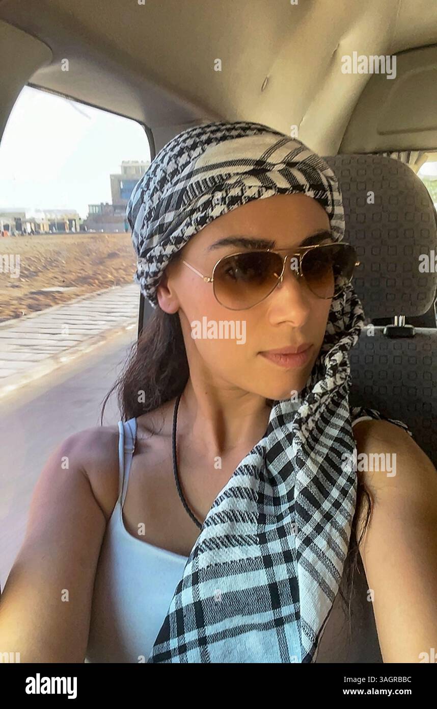 Capture a tourist selfie at Giza Pyramids, Egypt, featuring the iconic ...