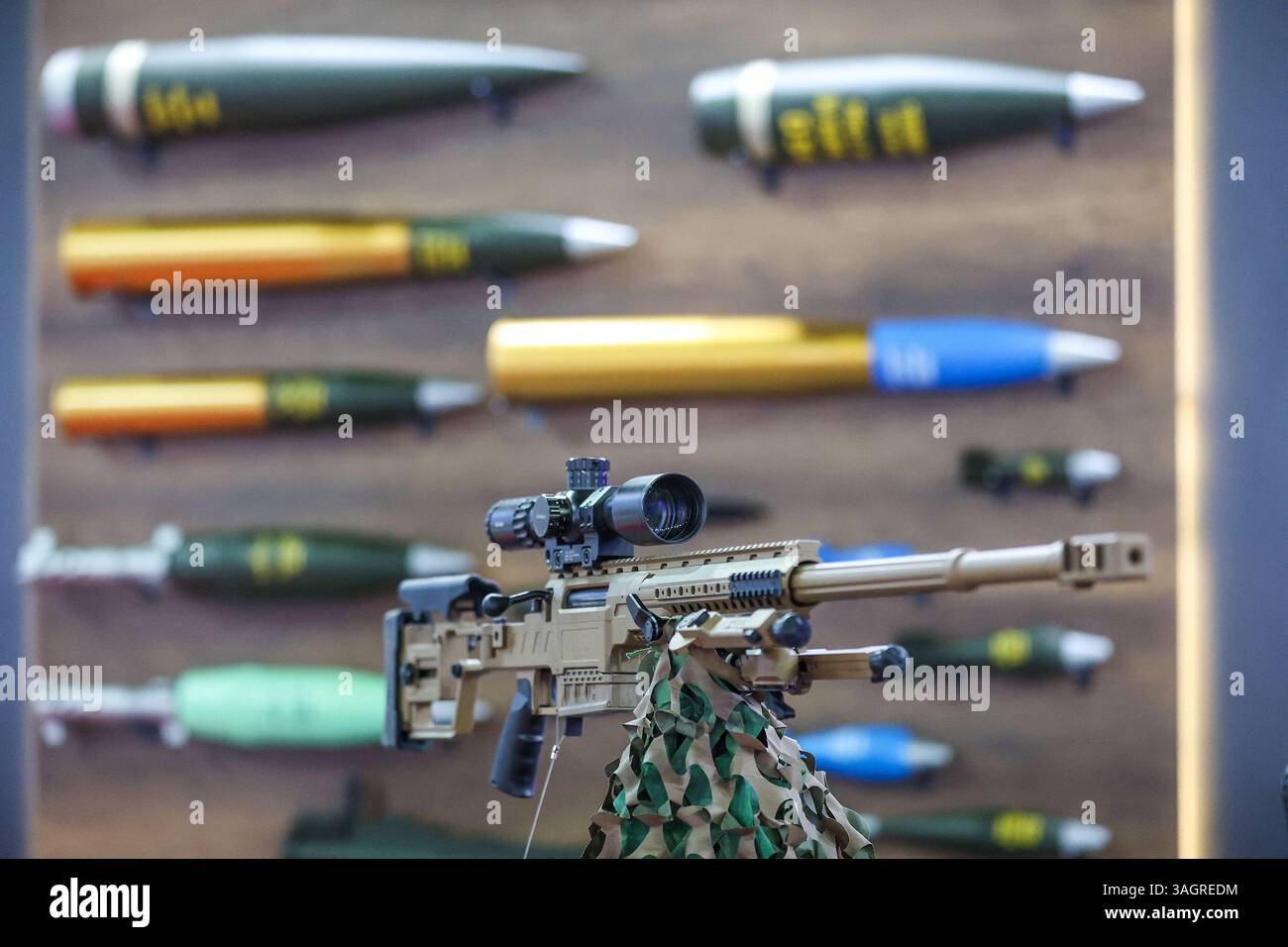 Zagreb, Croatia. 08th Apr, 2025. An international exhibition of arms ...