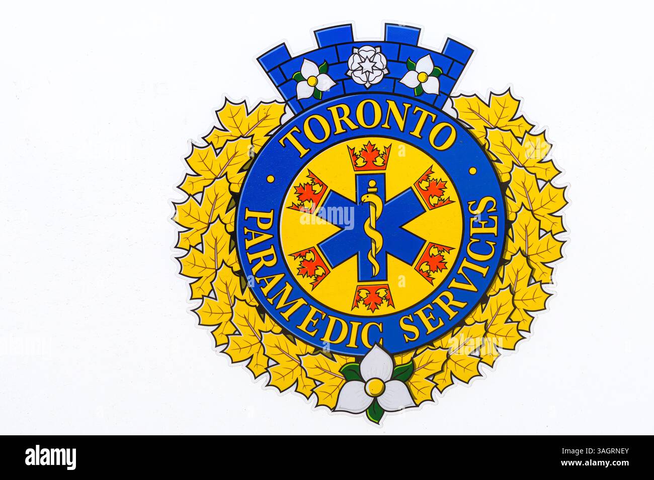 Coat of arms of the Toronto Paramedic Services Stock Photo - Alamy