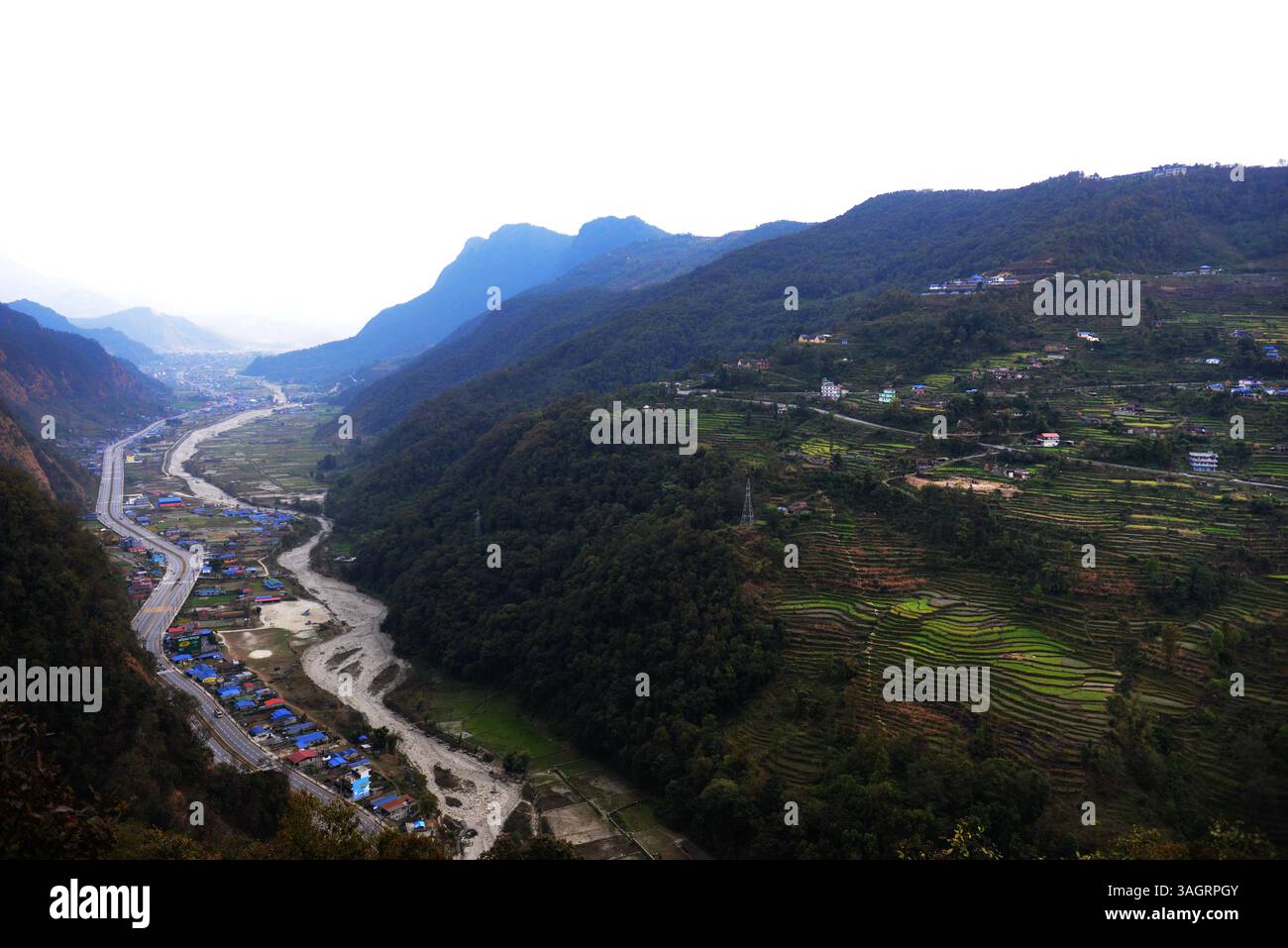 The Pushpalal highway near Pokhara, Nepal Stock Photo - Alamy