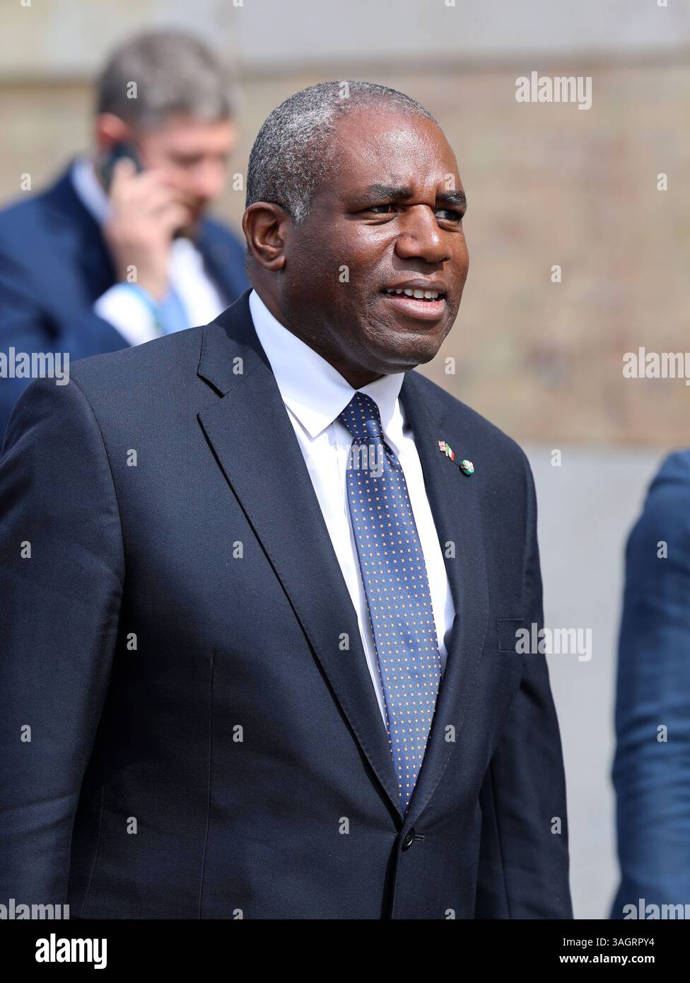 Foreign Secretary David Lammy at the Mattatoio, in Rome, for the visit ...