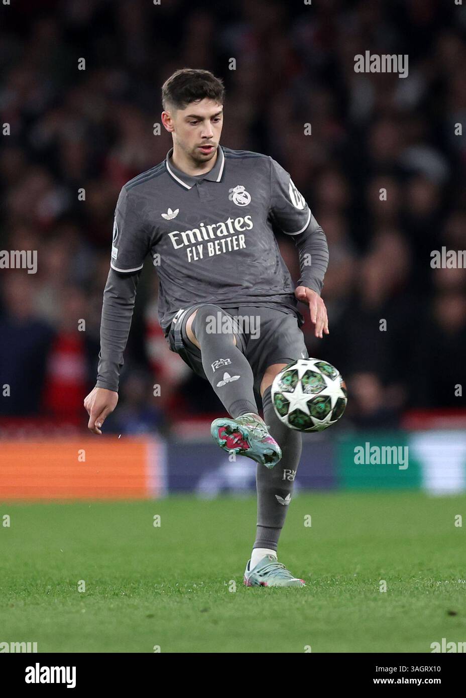 London, UK. 8th Apr, 2025. Federico Valverde of Real Madrid during the Arsenal vs Real Madrid ...