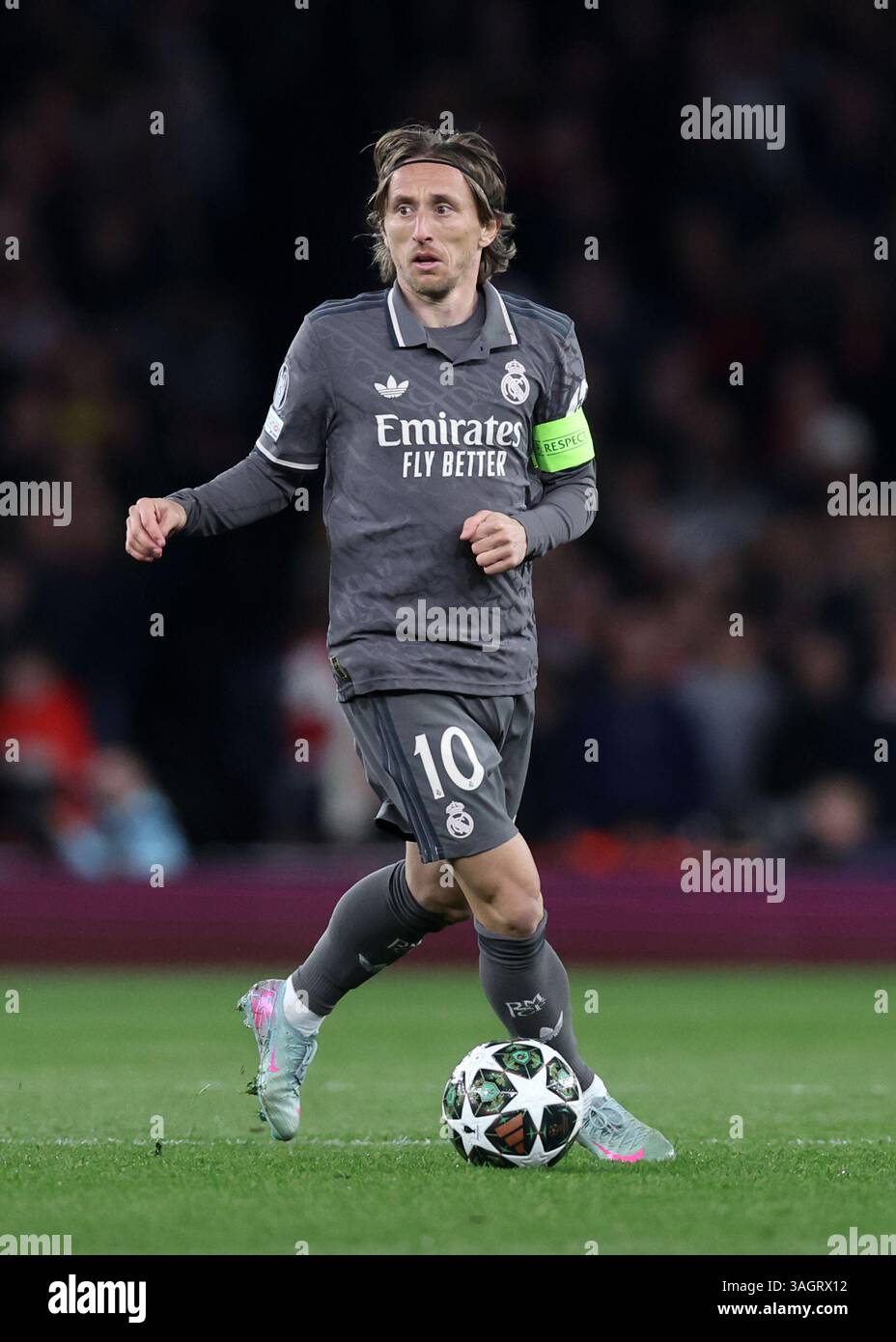 London, UK. 8th Apr, 2025. Luka Modric of Real Madrid during the ...