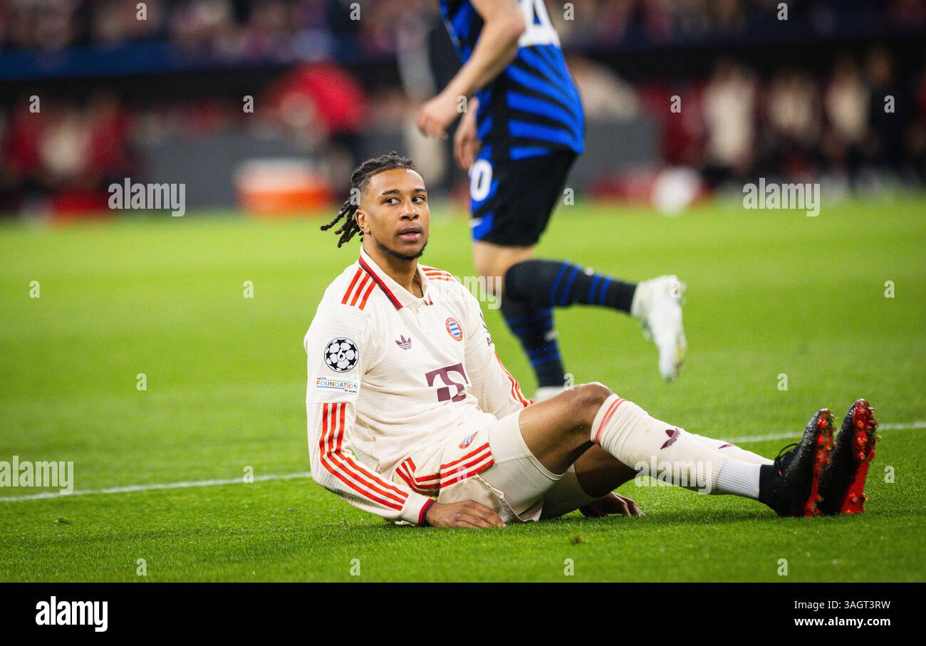 Munich, Germany. 08th Apr 2025. Michael Olise (FCB) Bayern Munich ...