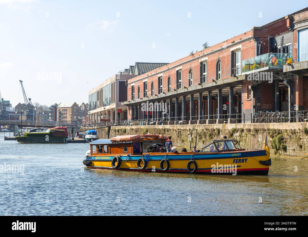 Waterbus ferry boat at the Watershed, Floating Harbour, city centre of ...