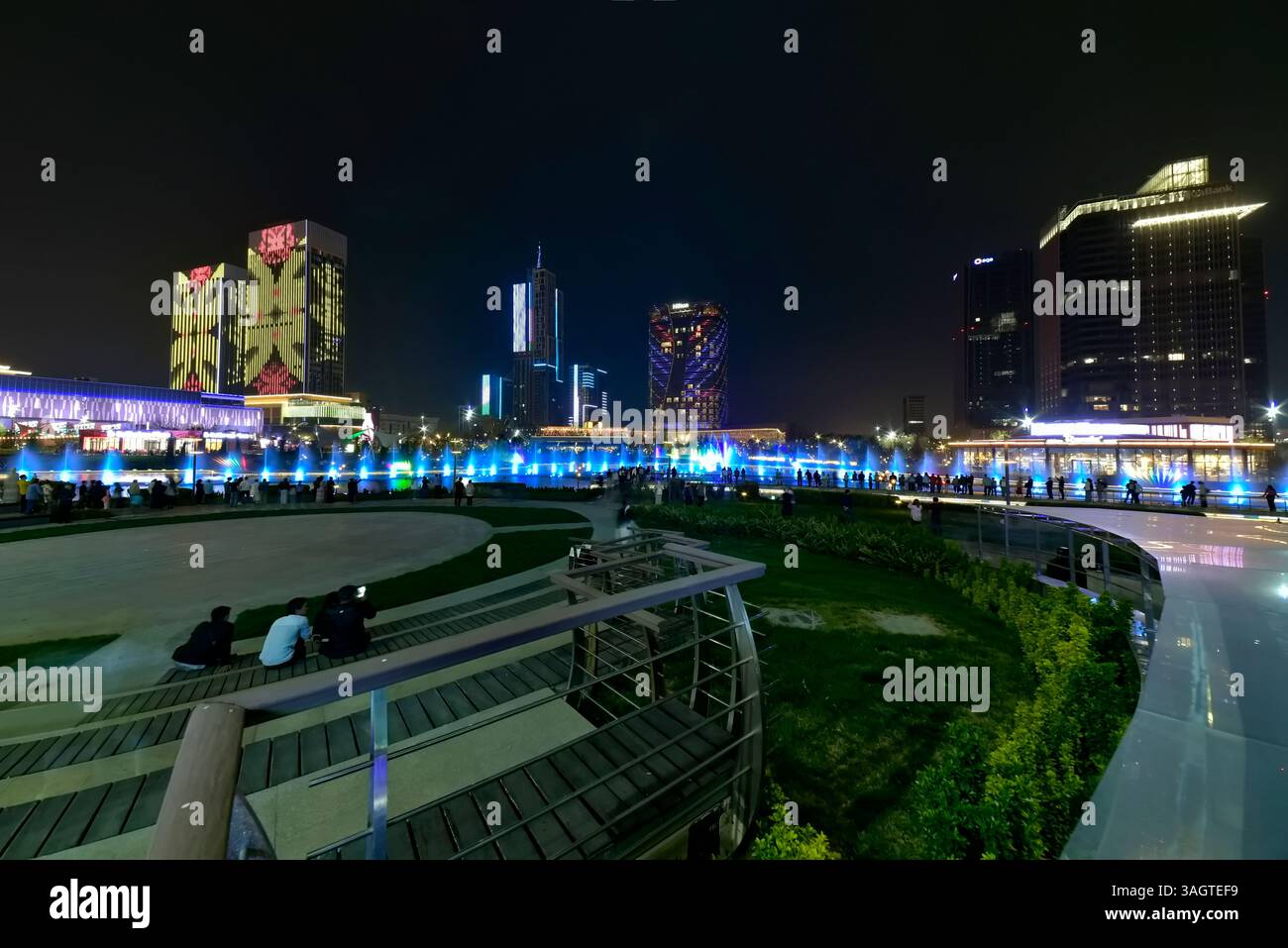 Tashkent City Park, Uzbekistan – March 23, 2025, Night view of Tashkent ...