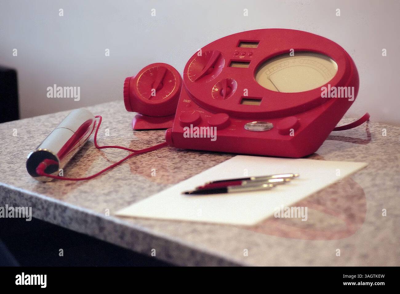 Sep 1998 - USA - A red E-meter, an electronic device used in som forms ...