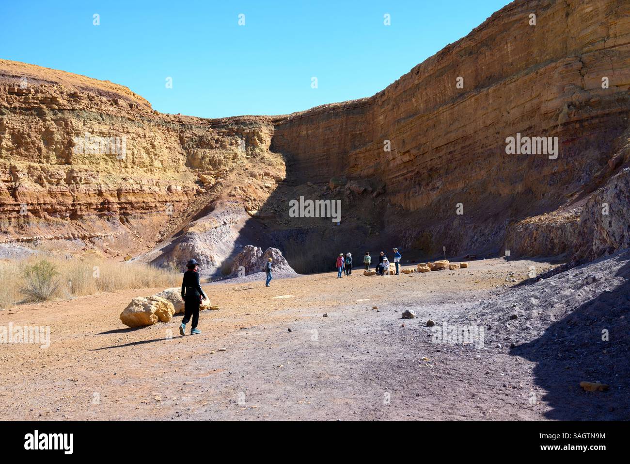 abandoned quarry Negev desert, southern Israel The Makhtesh Ramon ...