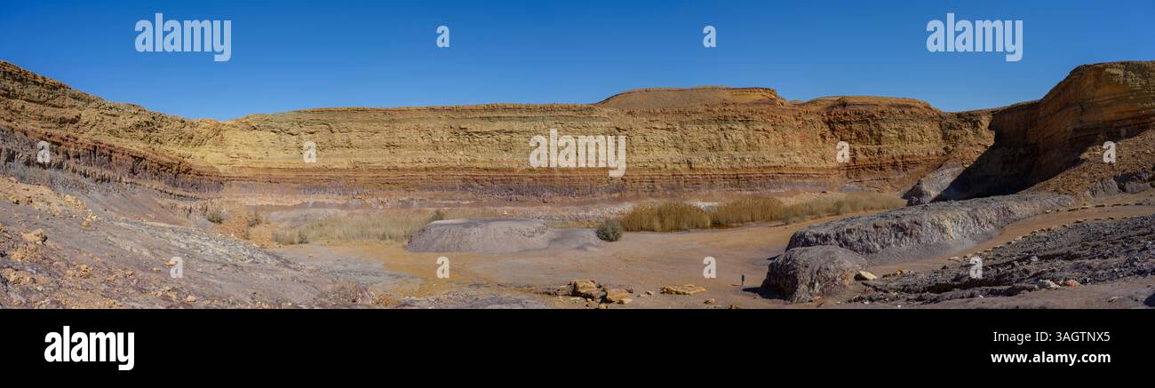 abandoned quarry Negev desert, southern Israel The Makhtesh Ramon ...