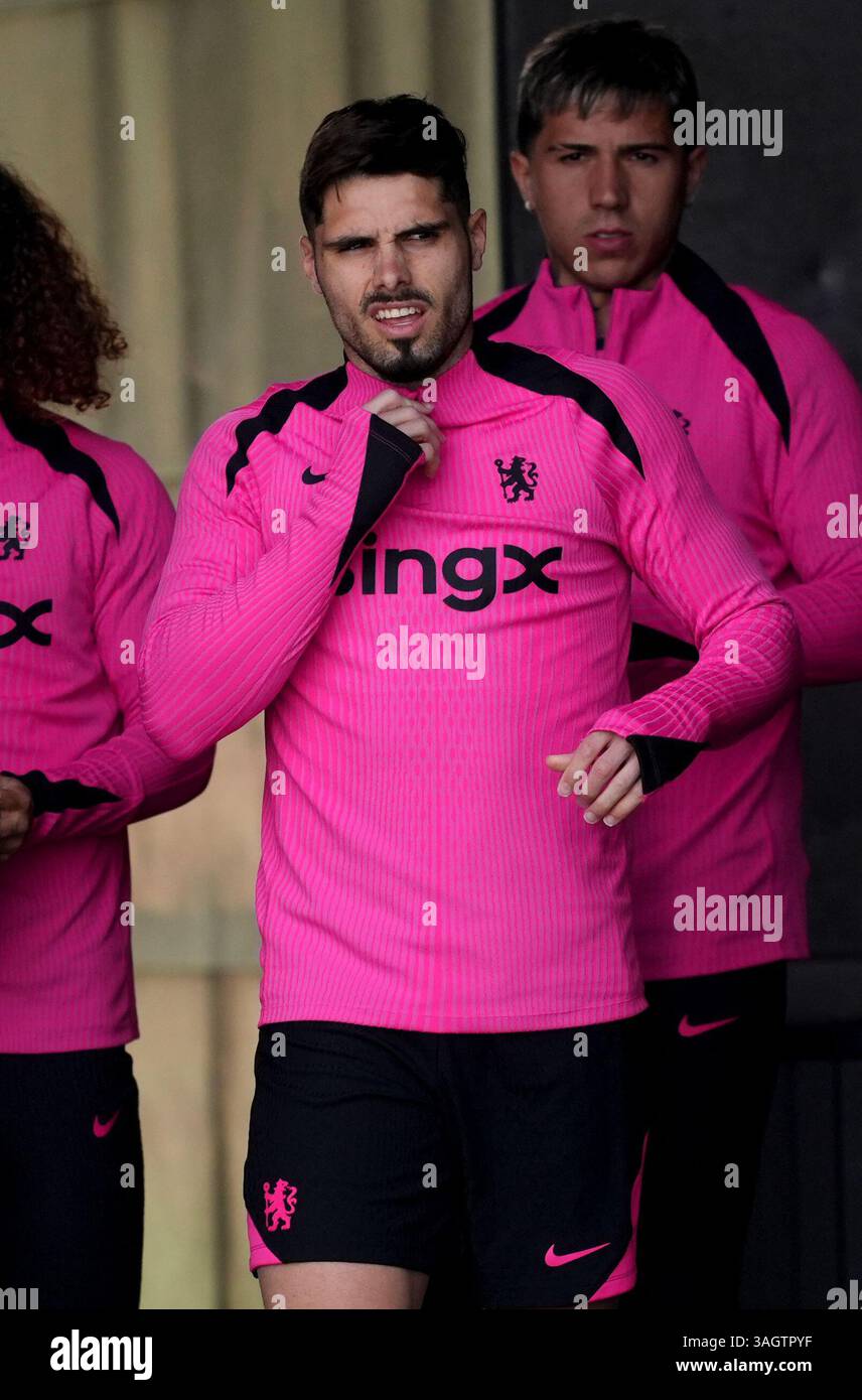 Chelsea's Pedro Neto during a training session at Cobham Training ...
