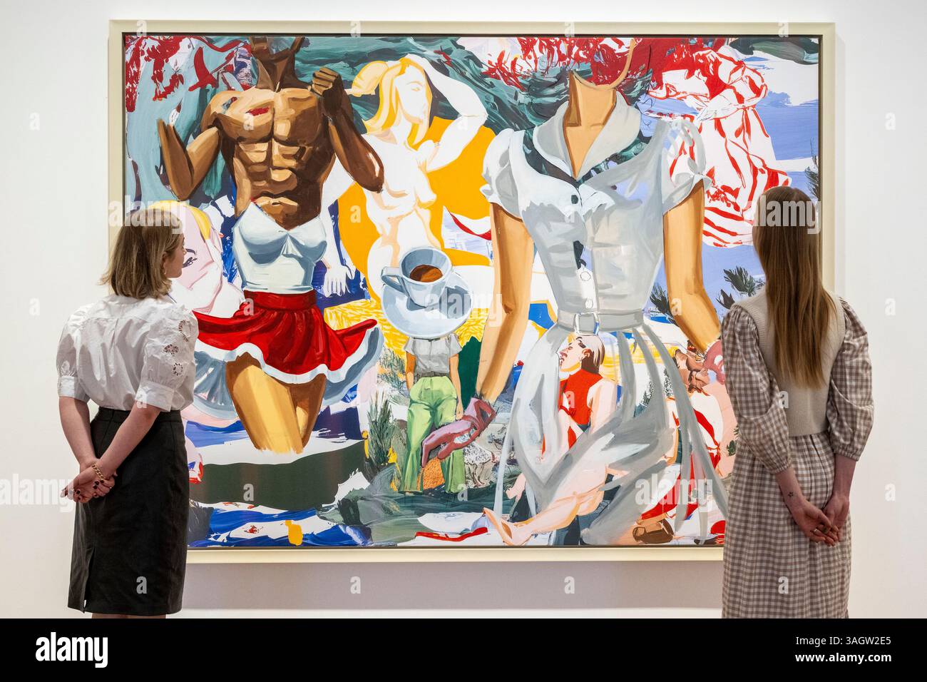 London, UK. 9 April 2025. Staff members with ‘N.P. Intrigue’, 2025, at ...