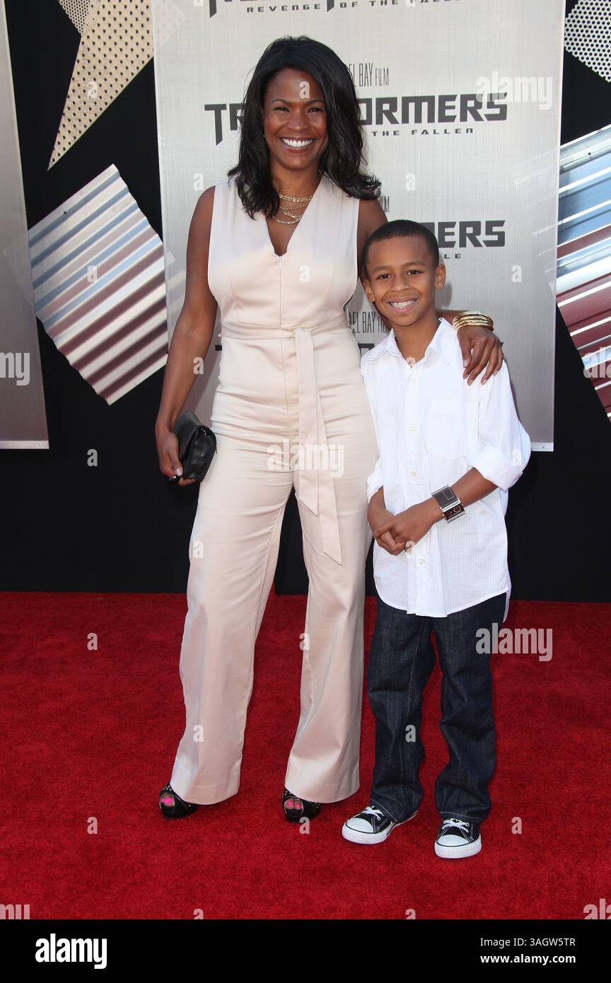 Jun 22, 2009 - Westwood, California, USA - Actress NIA LONG & SON ...