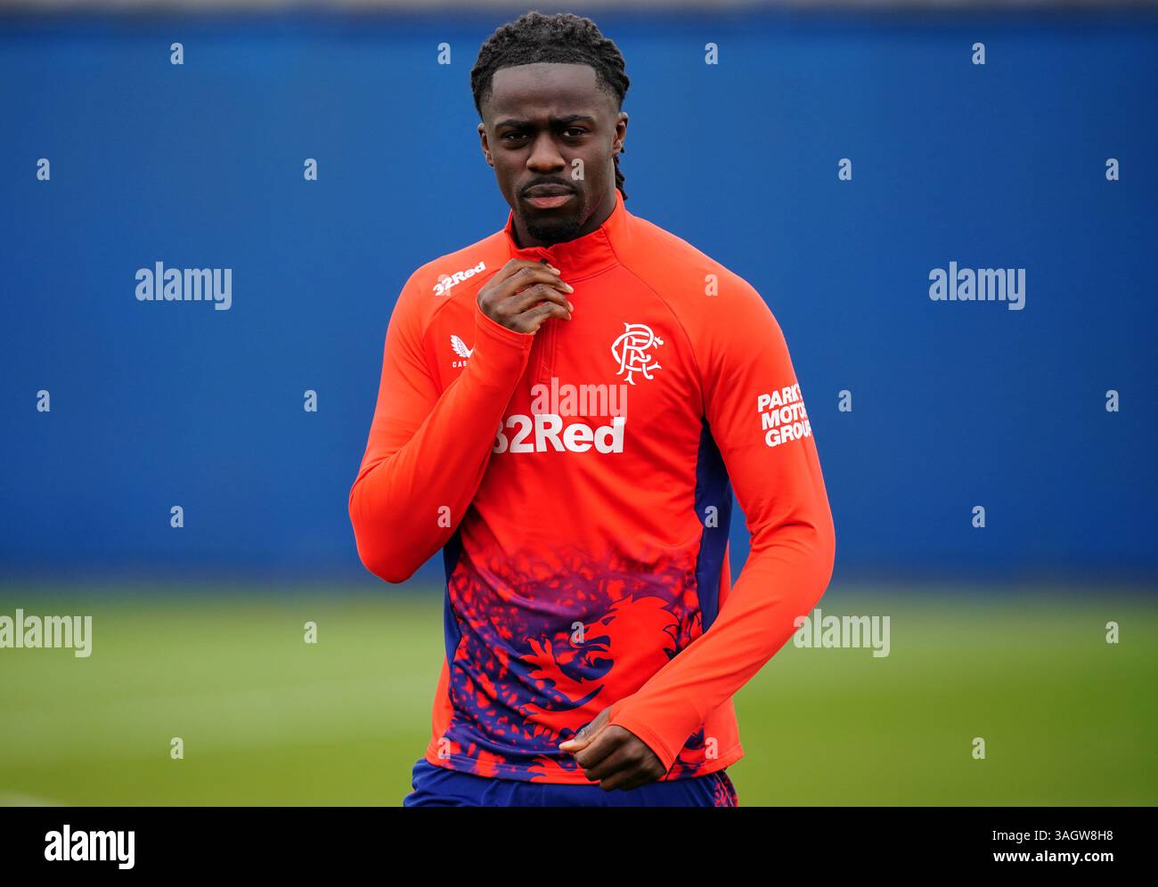 Rangers' Clinton Nsiala during a training session at the Rangers ...