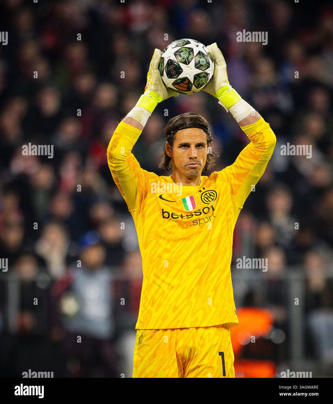 Munich, Germany. 08th Apr 2025. Yann Sommer (Inter) Bayern Munich ...