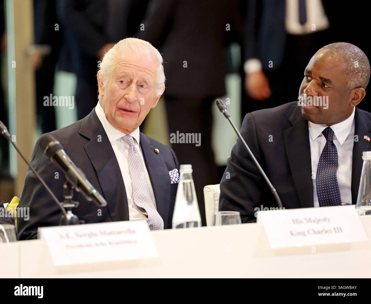 King Charles III with Foreign Secretary David Lammy to hear about ...