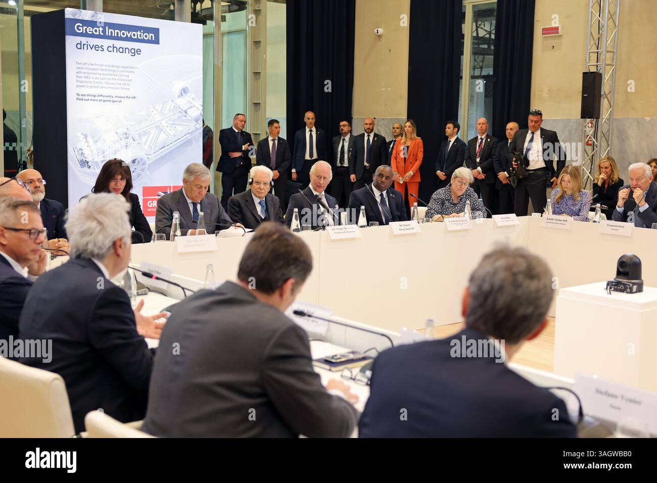 King Charles III hear about discussions from a "Clean Power for Growth ...