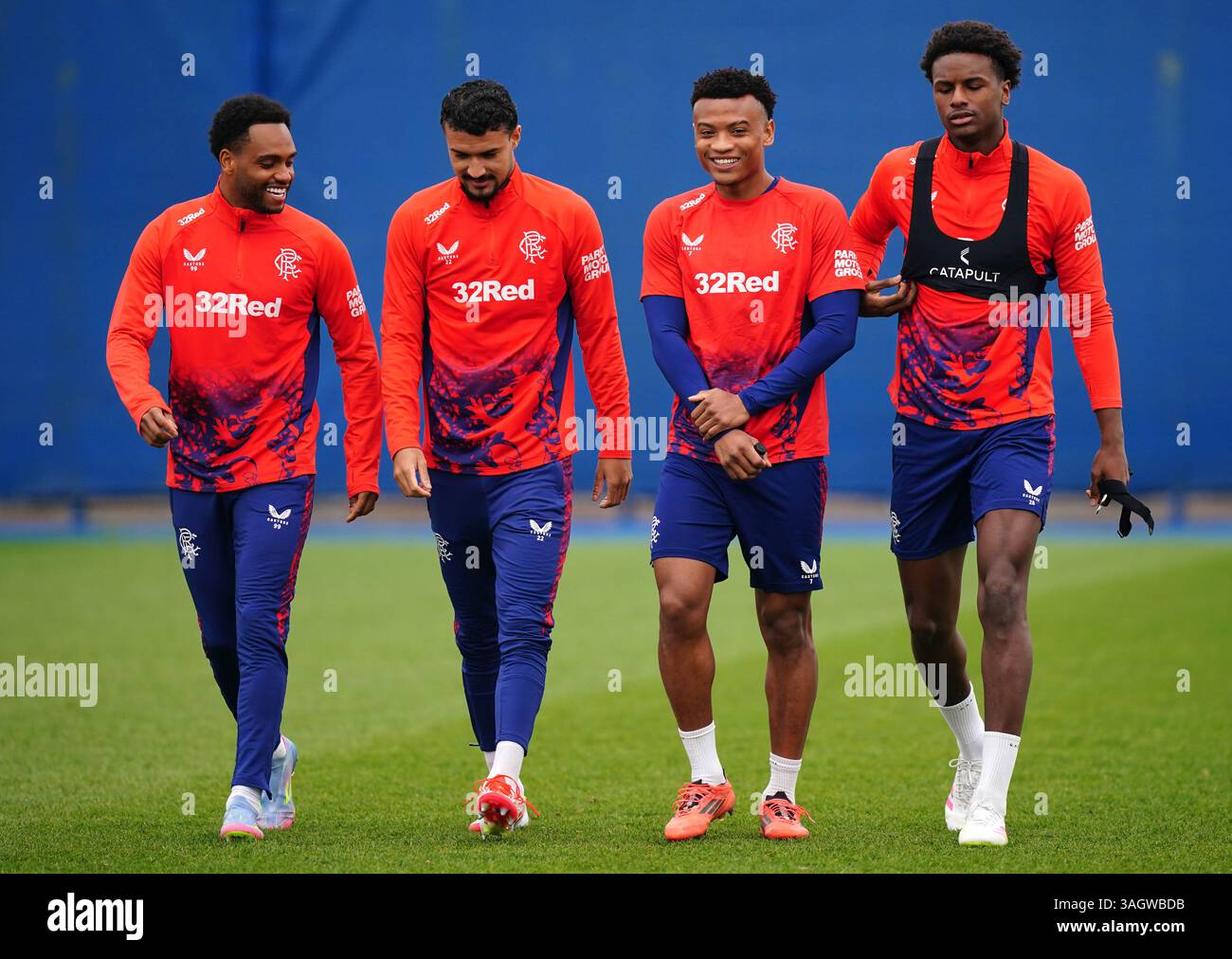 Rangers' Danilo, Jefte, Oscar Cortes and Rafael Fernandes during a ...