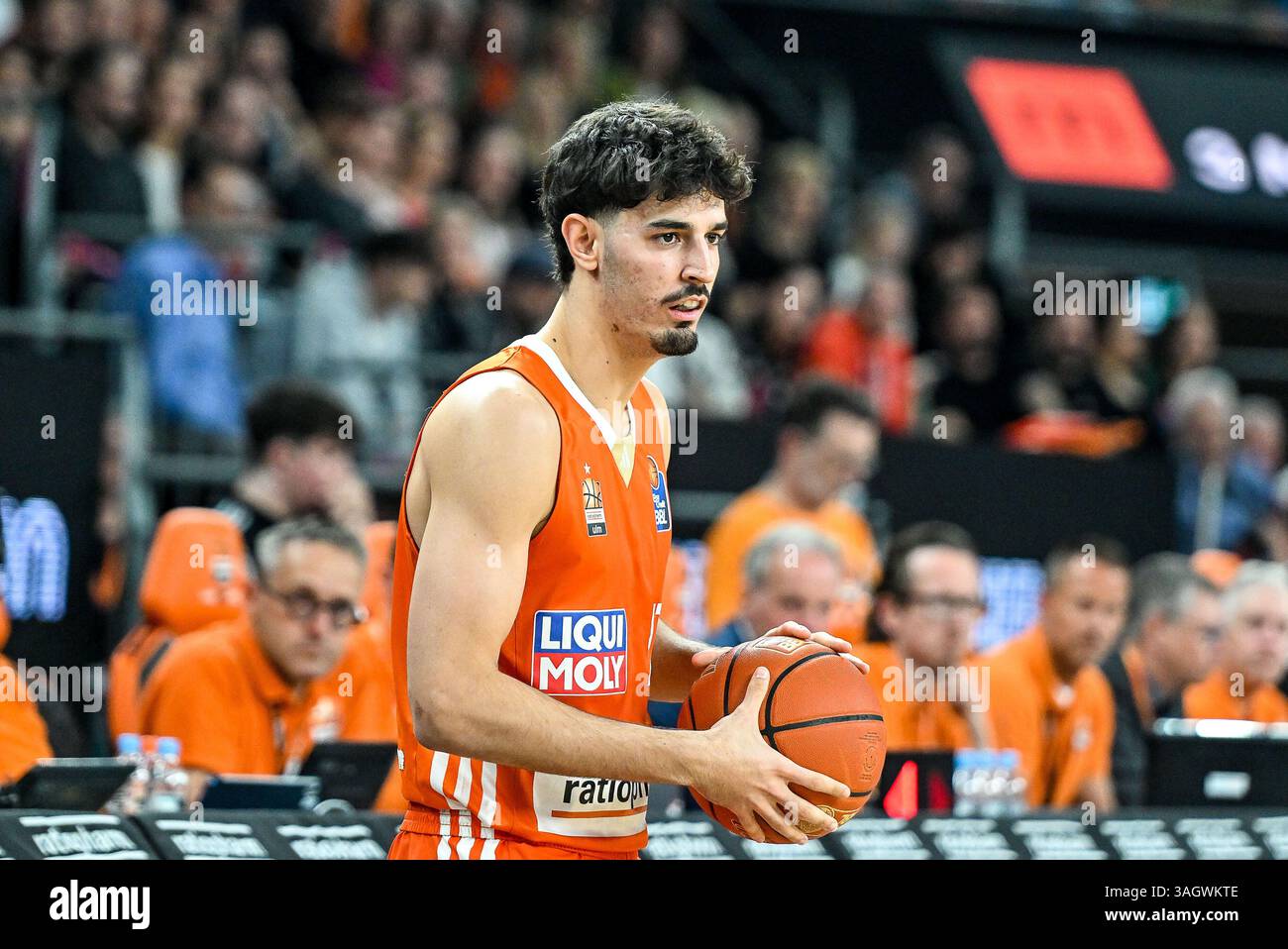 08.04.2025, ratiopharm arena, Neu-Ulm, GER, BBL, ratiopharm Ulm vs FC ...