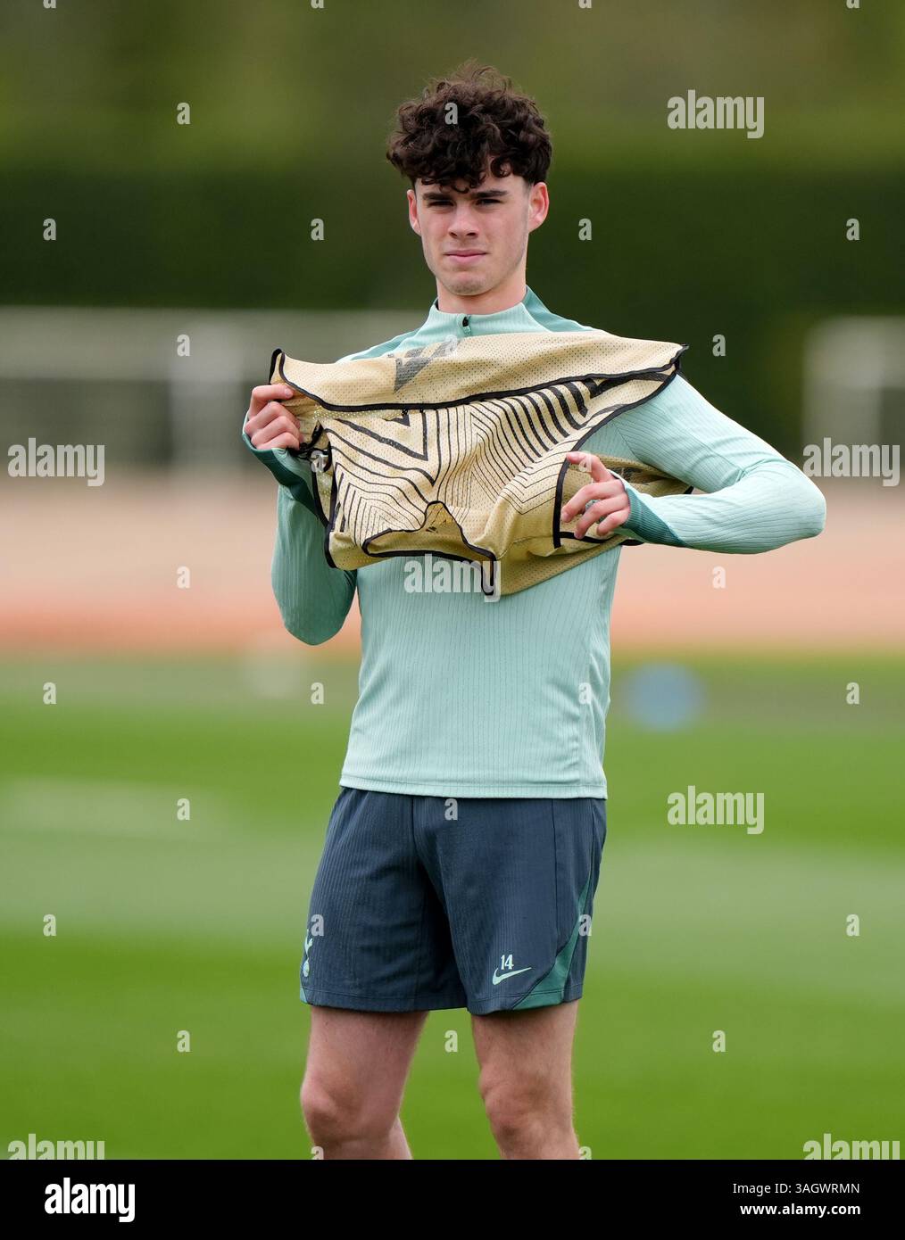 Tottenham Hotspur's Archie Gray during a training session at the ...