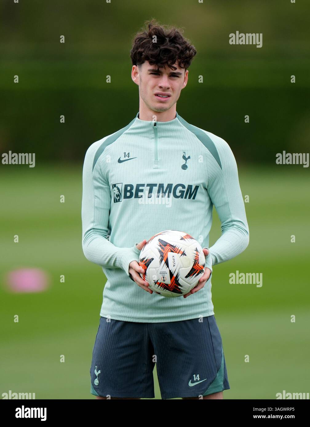 Tottenham Hotspur's Archie Gray during a training session at the ...