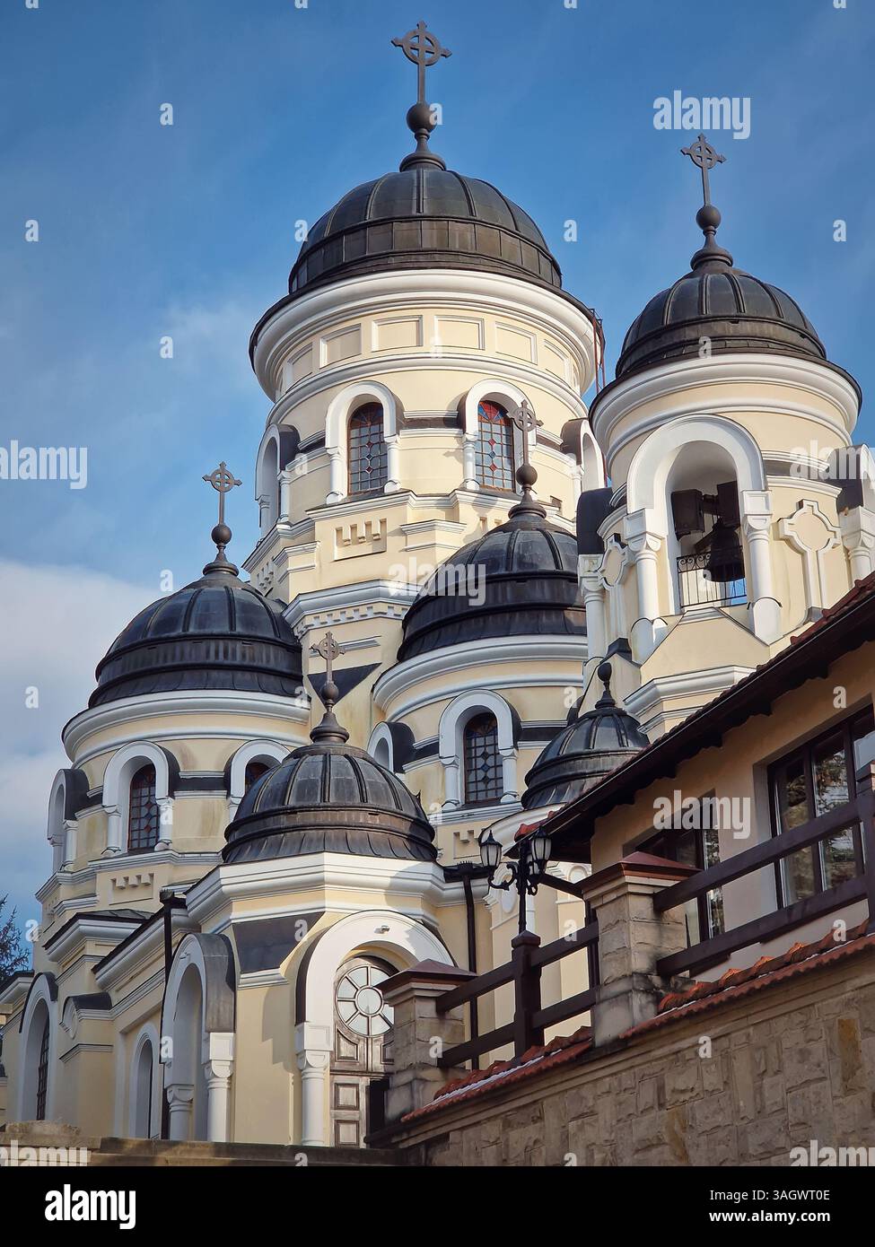 Capriana Monastery outdoors view. Traditional Christian Orthodox church ...