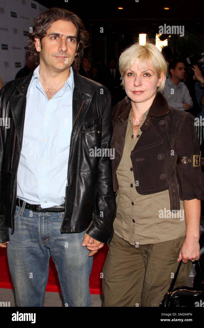 MICHAEL IMPERIOLI and wife VICTORIA CHLEBOWSKI arriving at a screening ...