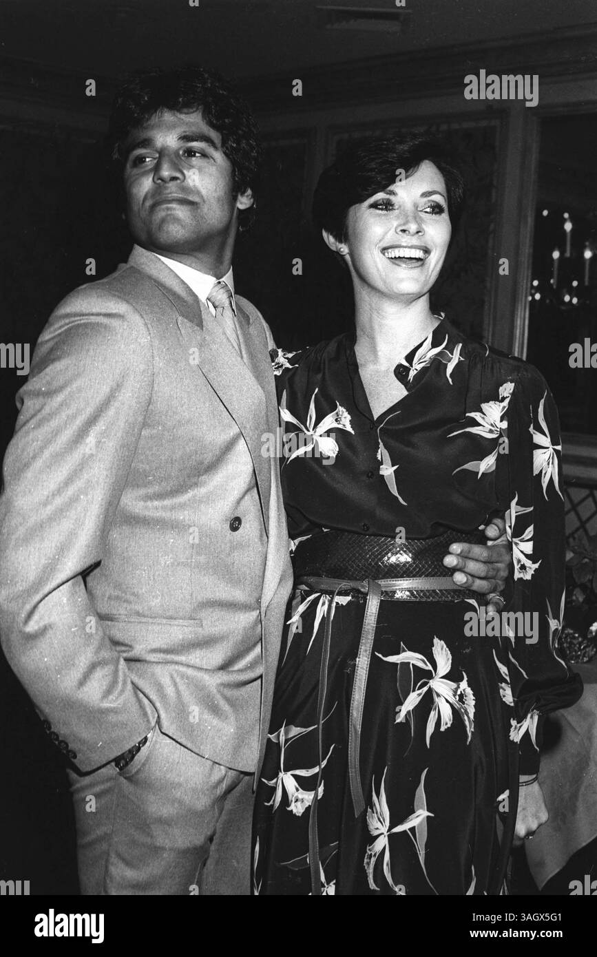 ERIK ESTRADA WITH BEVERLY SASSOON IN CALIFORNIA 1980.PHOTO BY PHIL ...