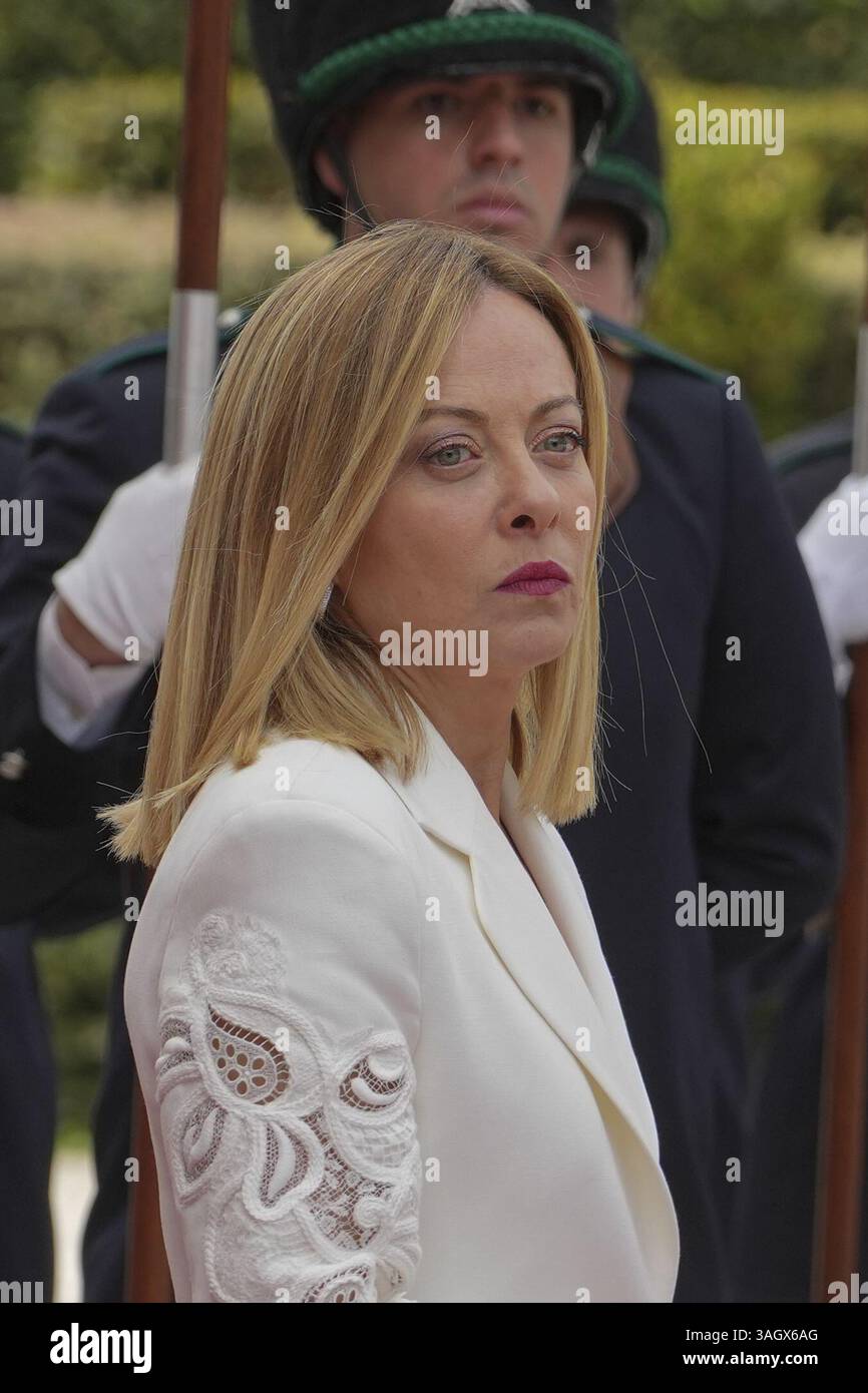 Rome, Italy. 09th Apr, 2025. Prime Minister Giorgia Meloni meets Her ...