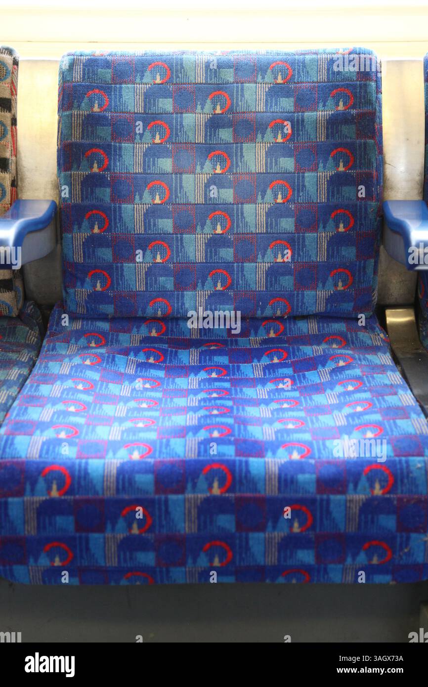 London underground tube seat cloth covering pattern 2025 Stock Photo ...