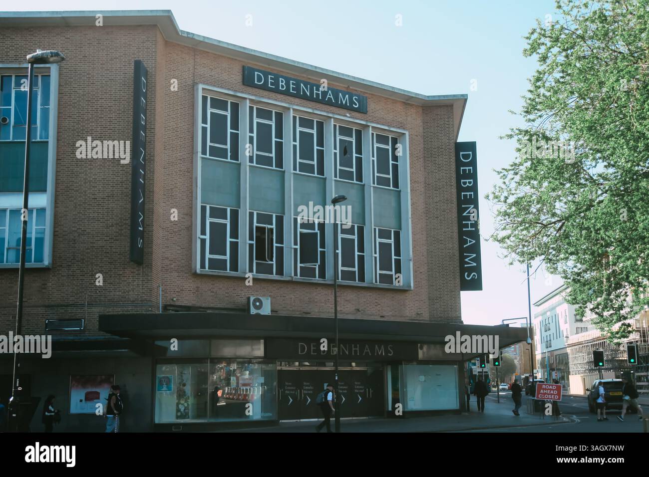 The site of former Debenhams super store boarded up for demolition ...
