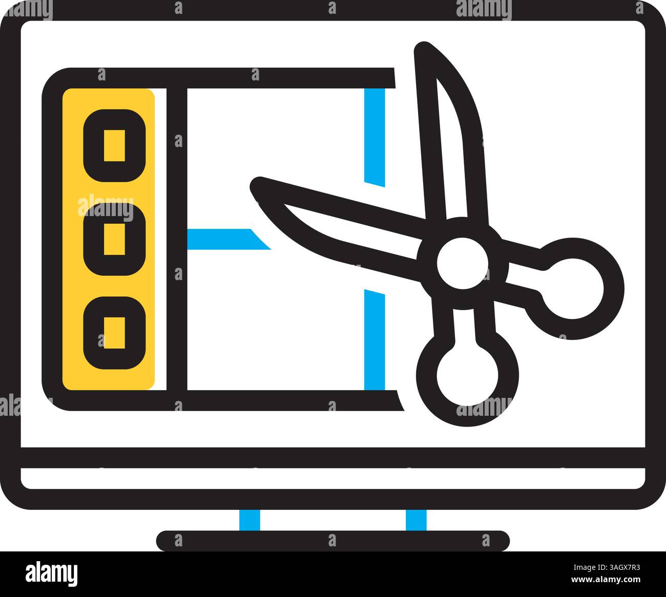Video edition icon vector Cut Out Stock Images & Pictures - Alamy