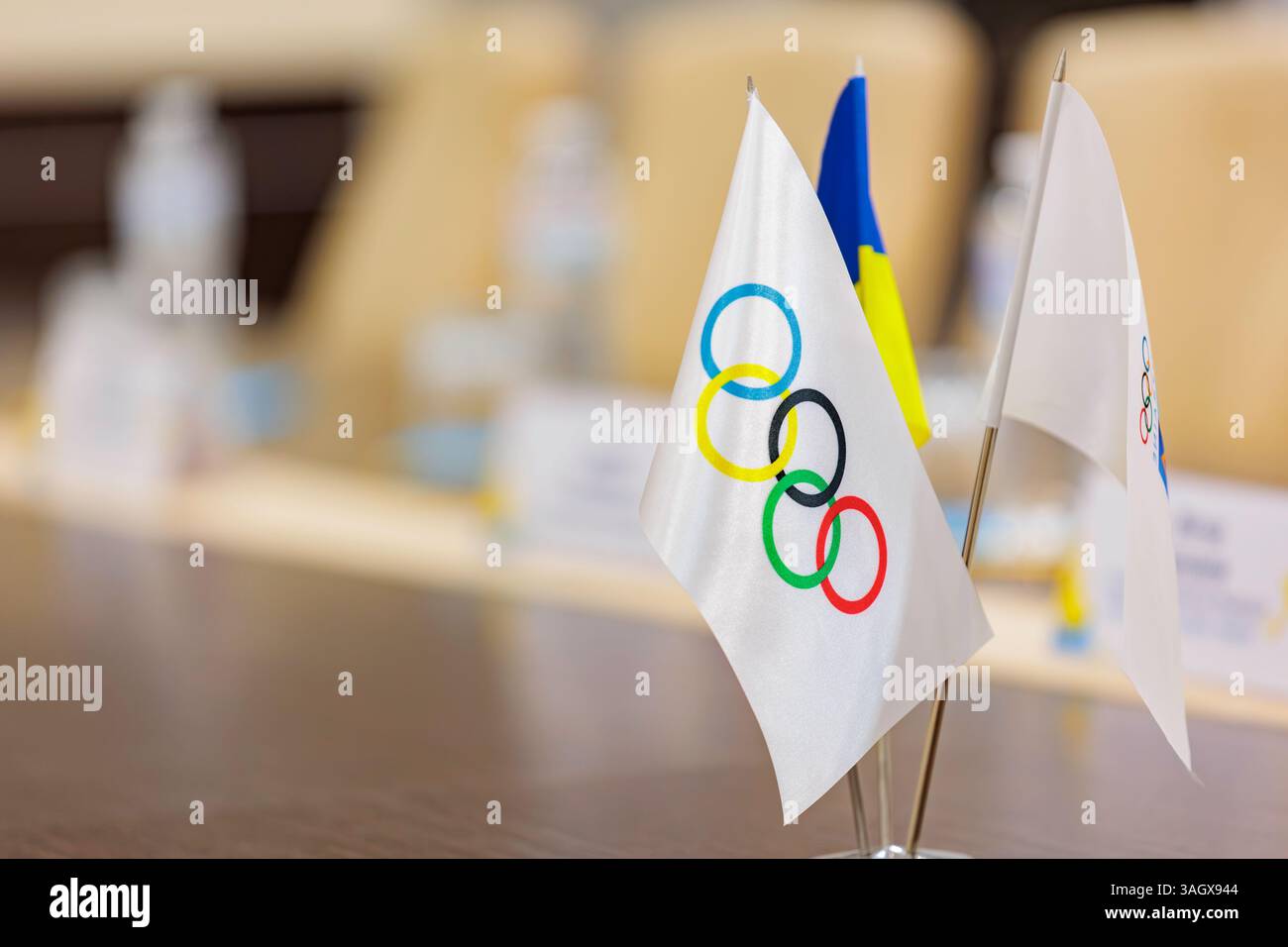 South korea table flags hi-res stock photography and images - Alamy