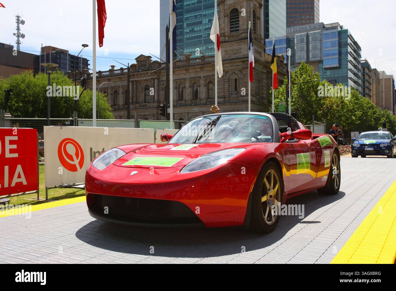 Oct 30, 2009 - Adelaide, Australia - The Tesla Roadster electric in ...
