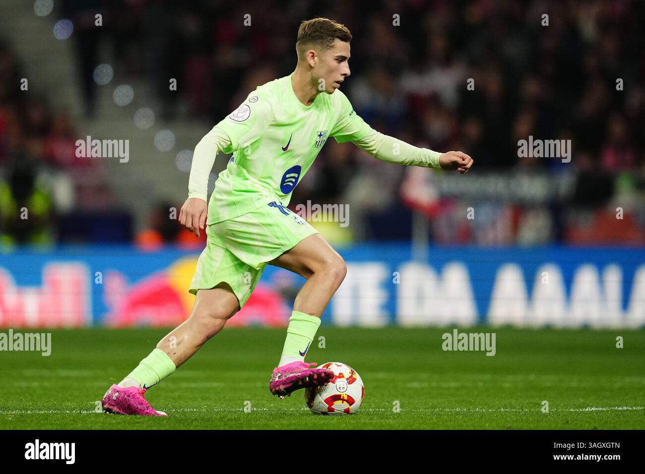 Madrid, Spain. 09th Apr, 2025. Fermin Lopez of FC Barcelona during the ...