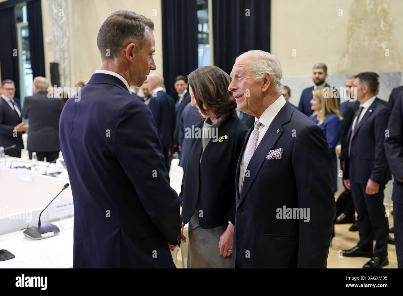 King Charles III meets participants before hearing about discussions ...