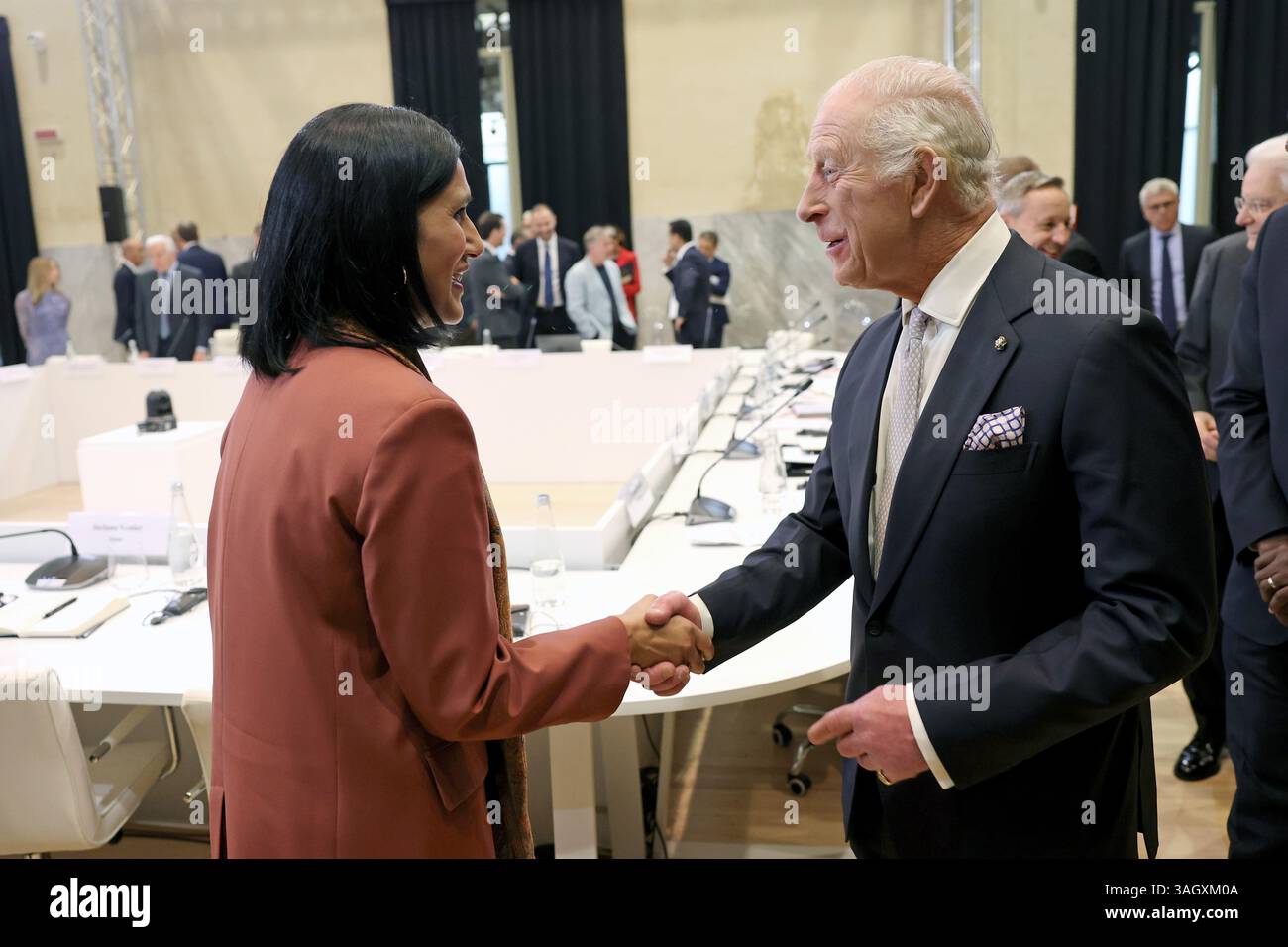 King Charles III meets participants before hearing about discussions ...