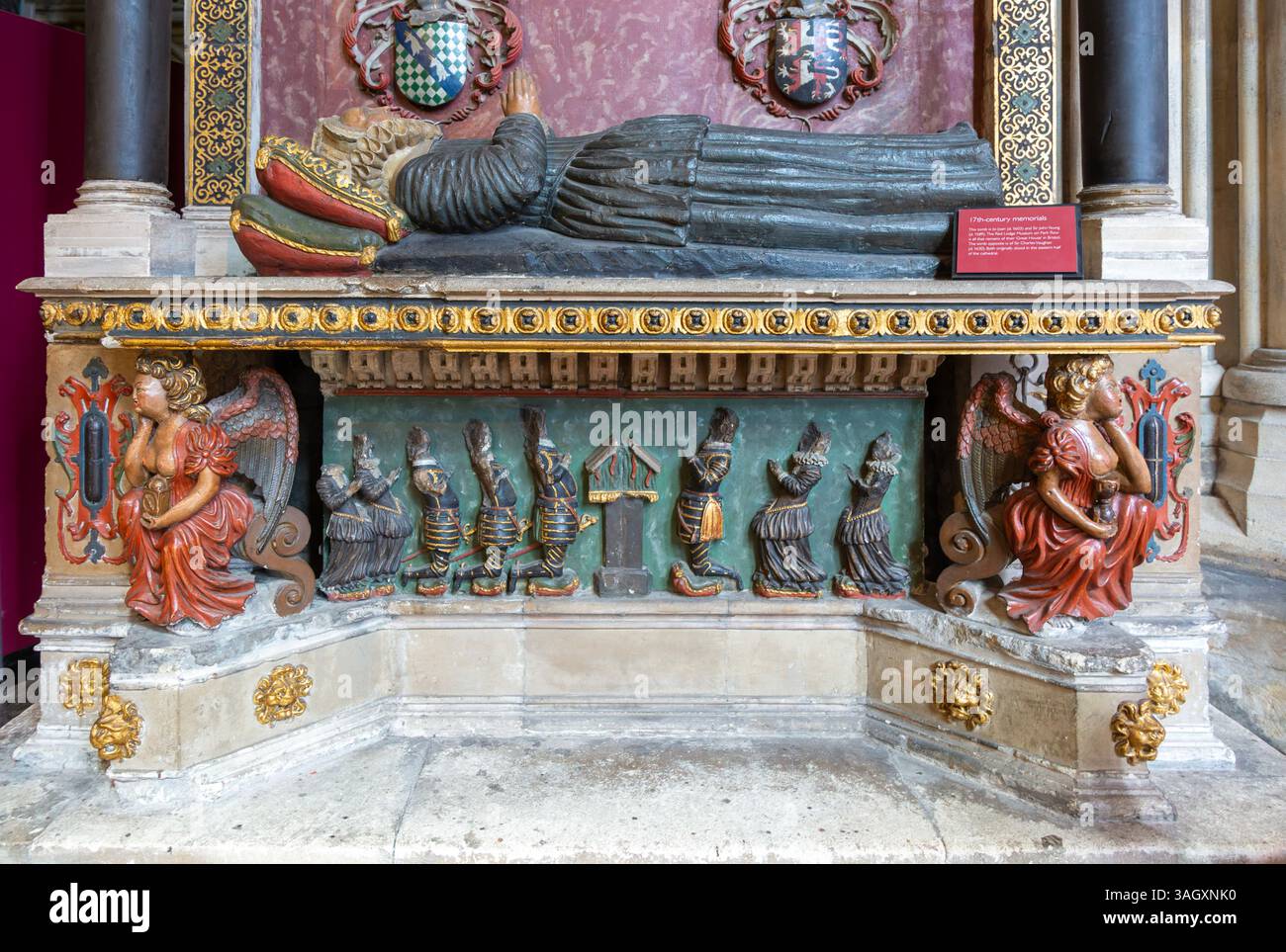 Sir John d 1589 and Joan d 1603 Young tomb monument, Bristol cathedral ...