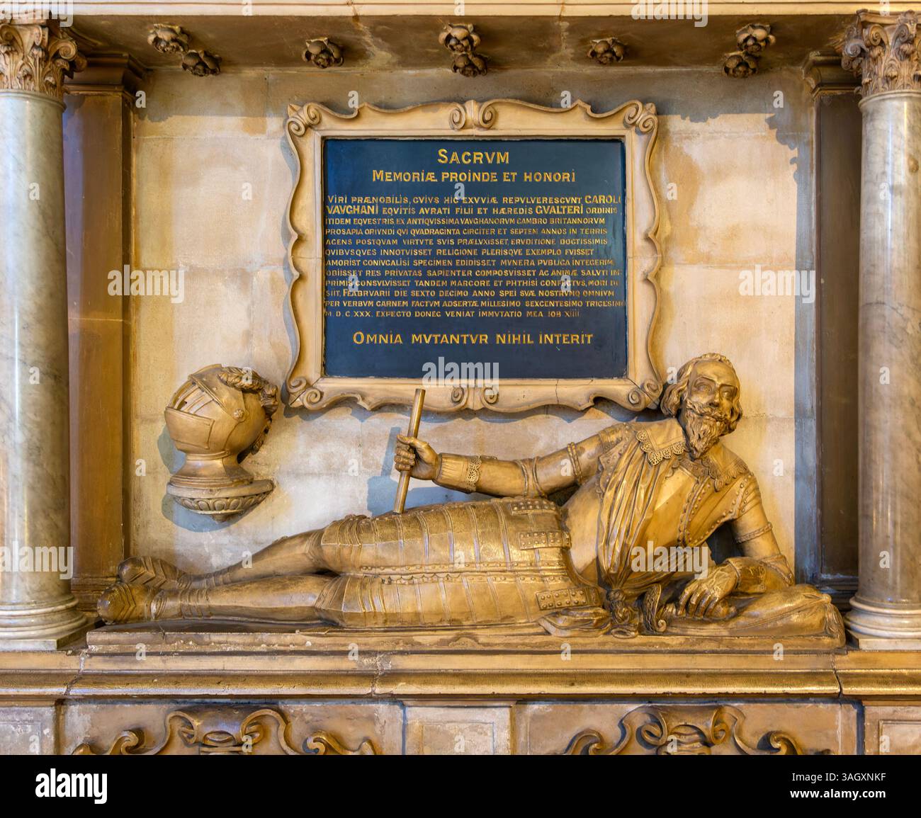 Sir Charles Vaughan d 1630 tomb monument, Bristol cathedral church ...