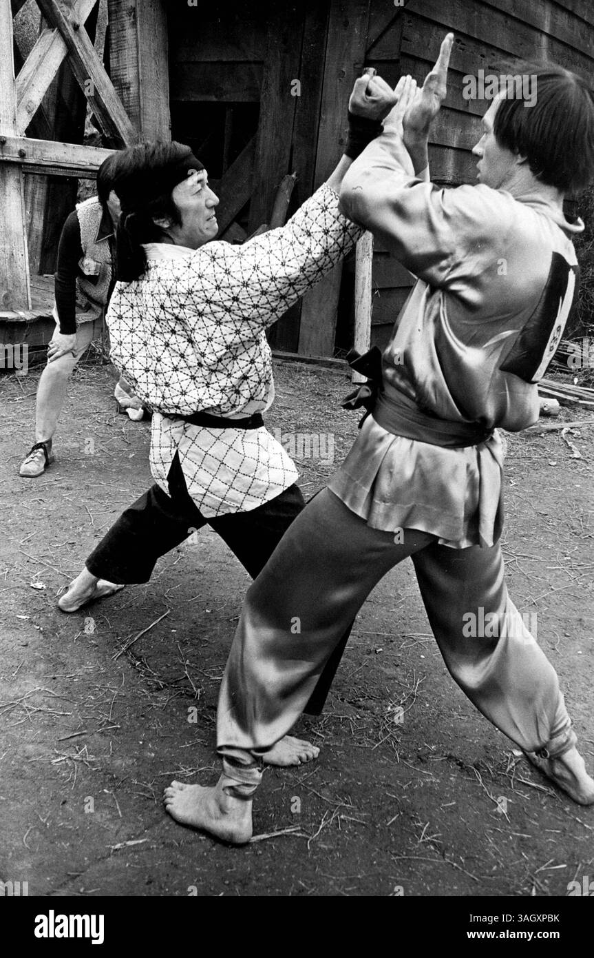 DAVID CARRADINE on the set of of the televion series ''KUNG FU''.Photo By Richard Nairin-Globe ...