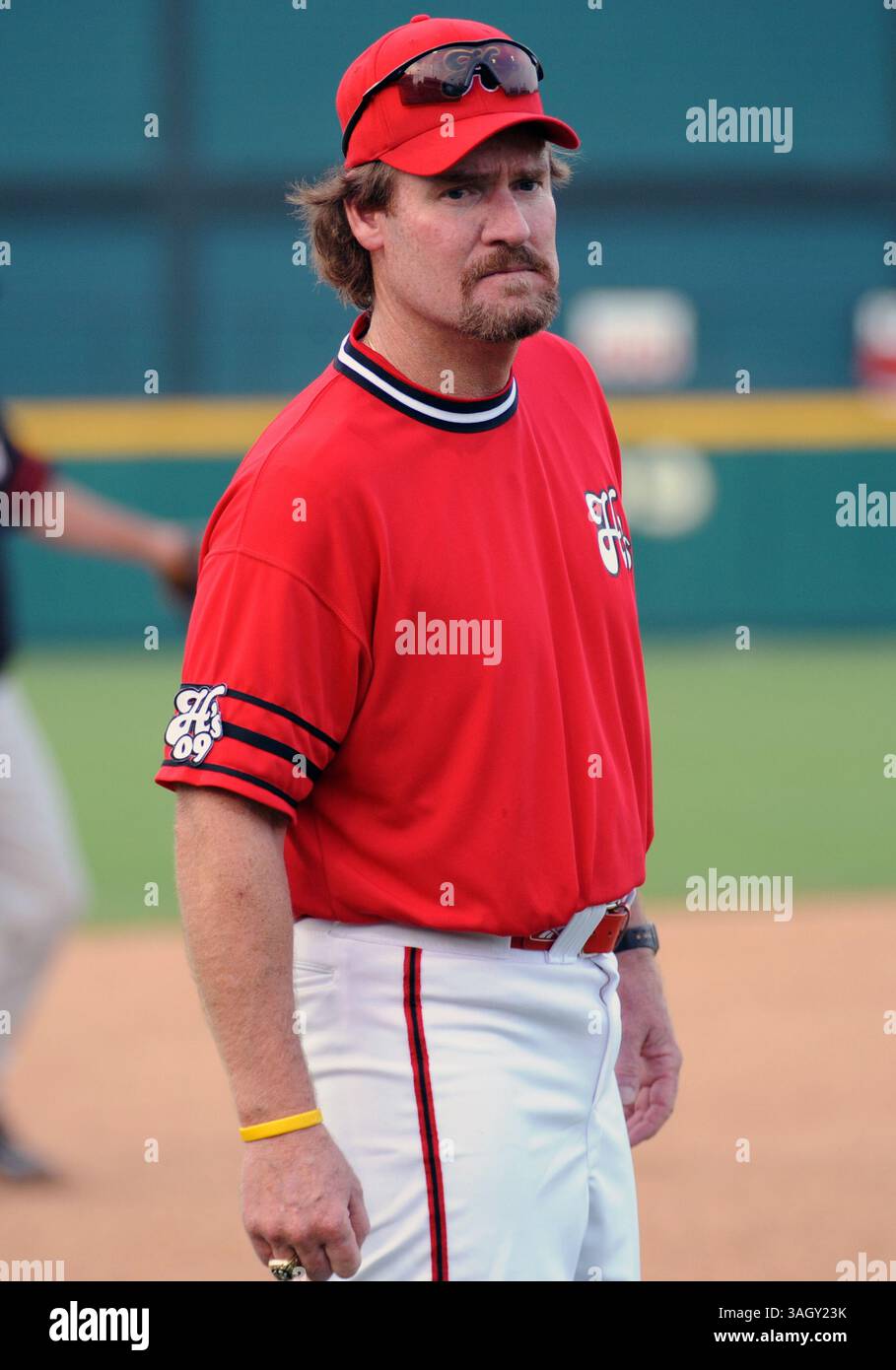 13 June 2009: Former Boston Red Sox Hall of Famer Wade Boggs coaches at ...