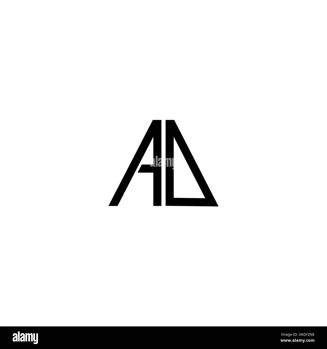 letter AD, DA triangle shape Logo Template Vector Design white ...