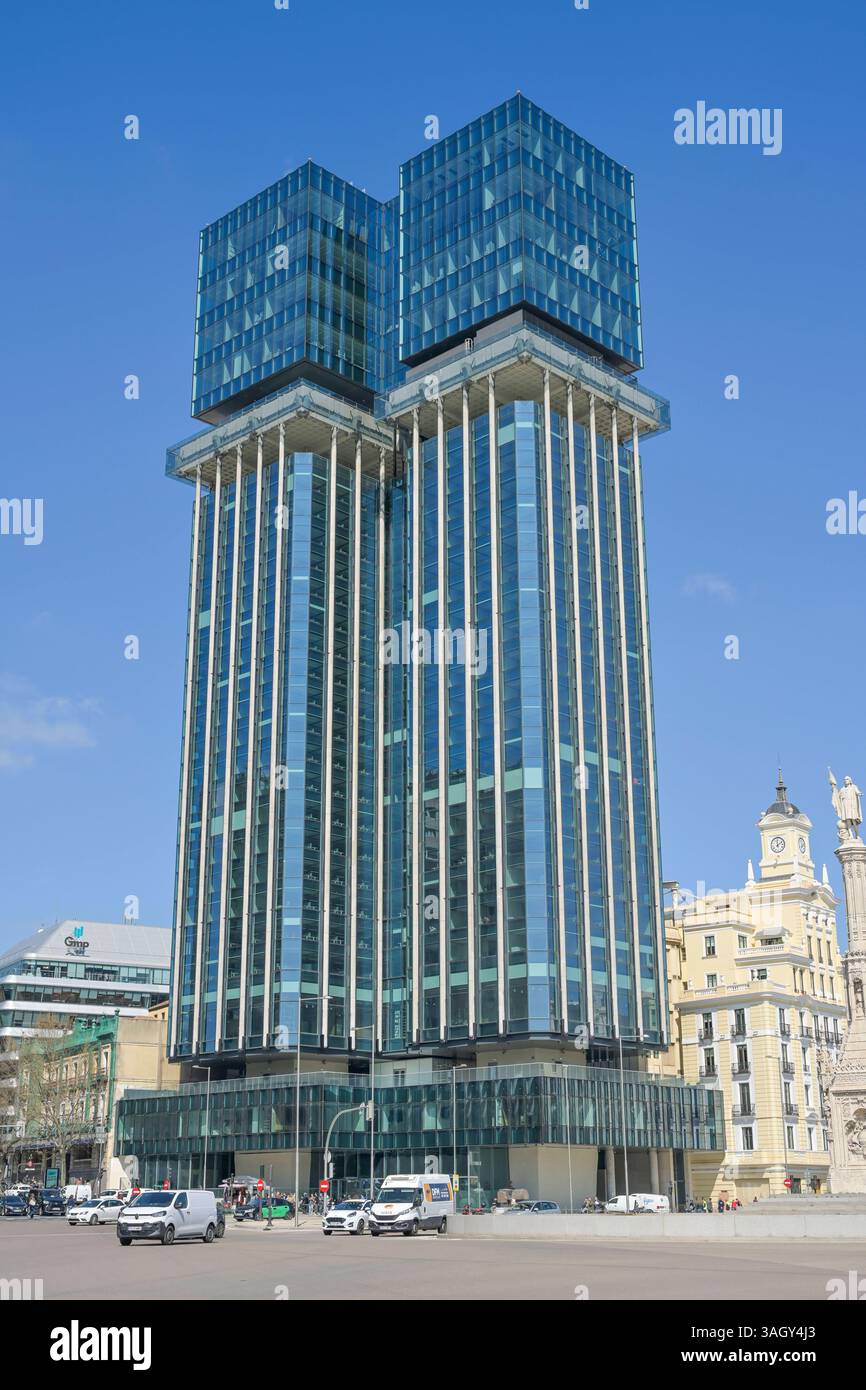 Bürohochhaus Torres de Colon, Plaza Colon, Madrid, Spanien *** Torres ...