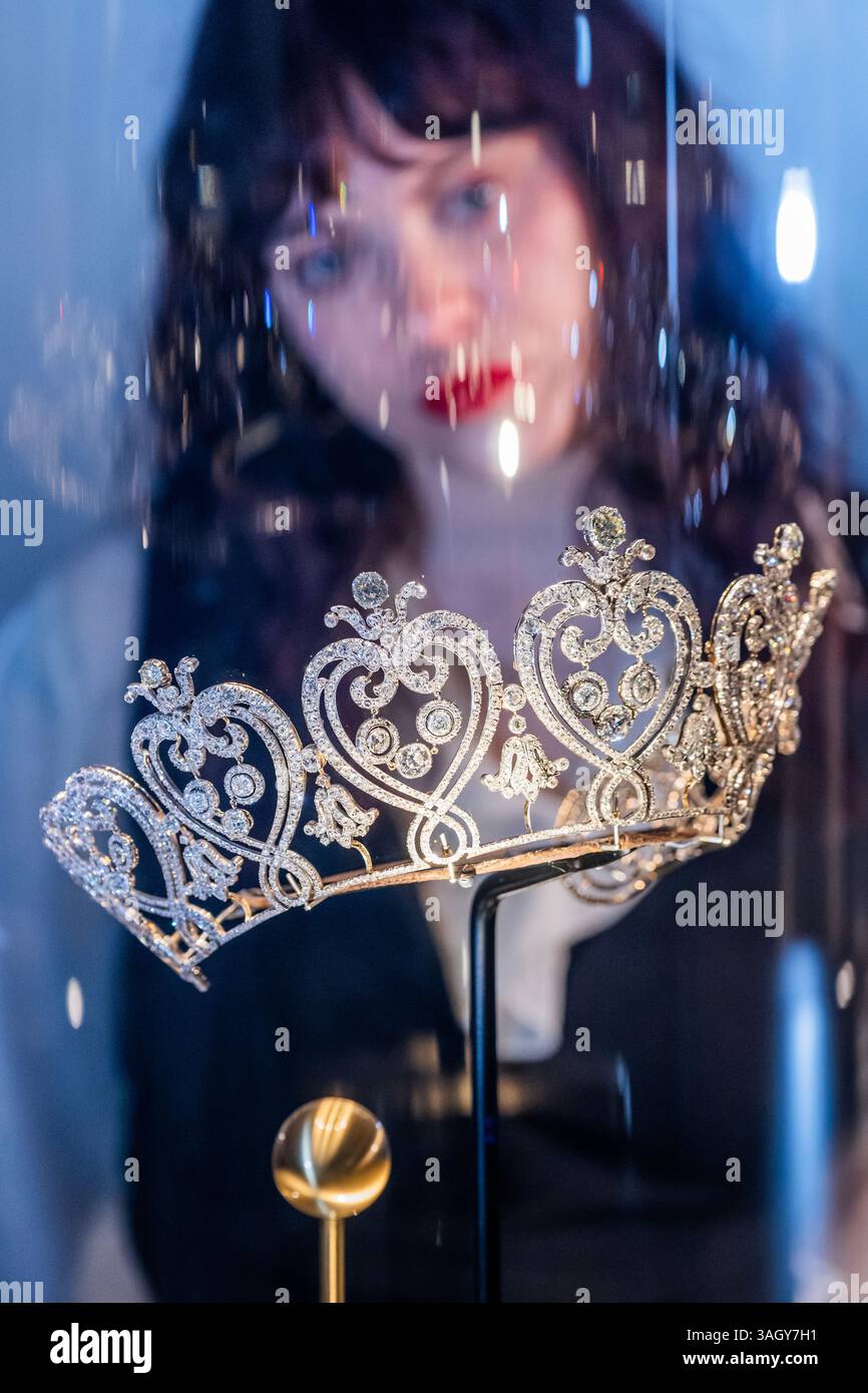 London, UK. 9 Apr 2025. The Manchester Tiara, Cartier Paris , special ...