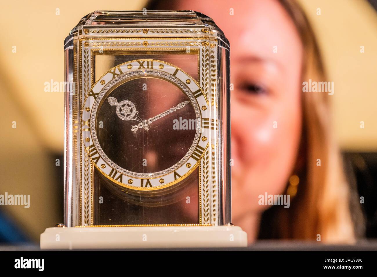 London, UK. 9th Apr, 2025. ‘Model A' Mystery Clock, Made by Coüet for ...