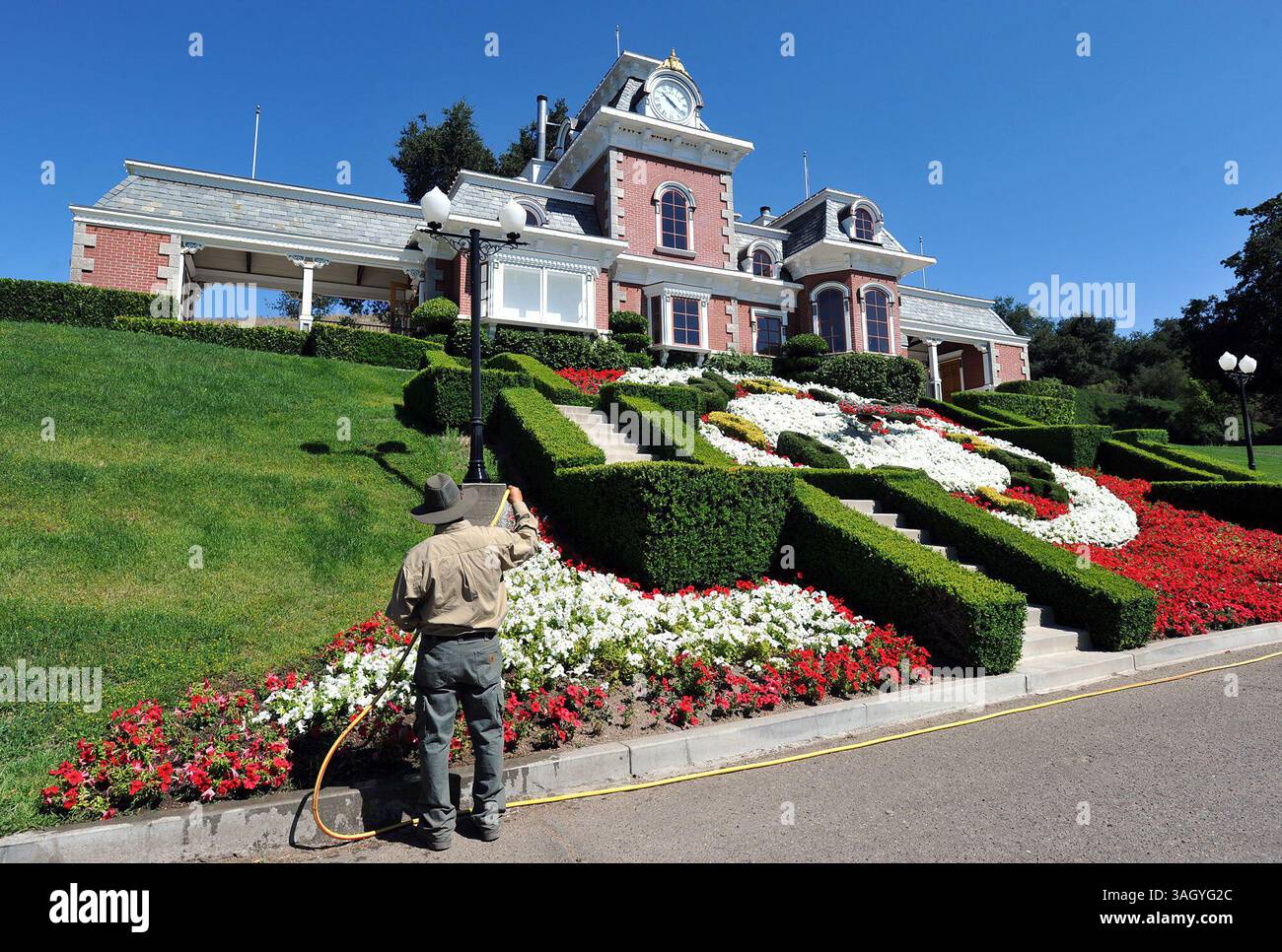 Jul 02, 2009 - Santa Barbara, California, USA - Groundskeepers water ...