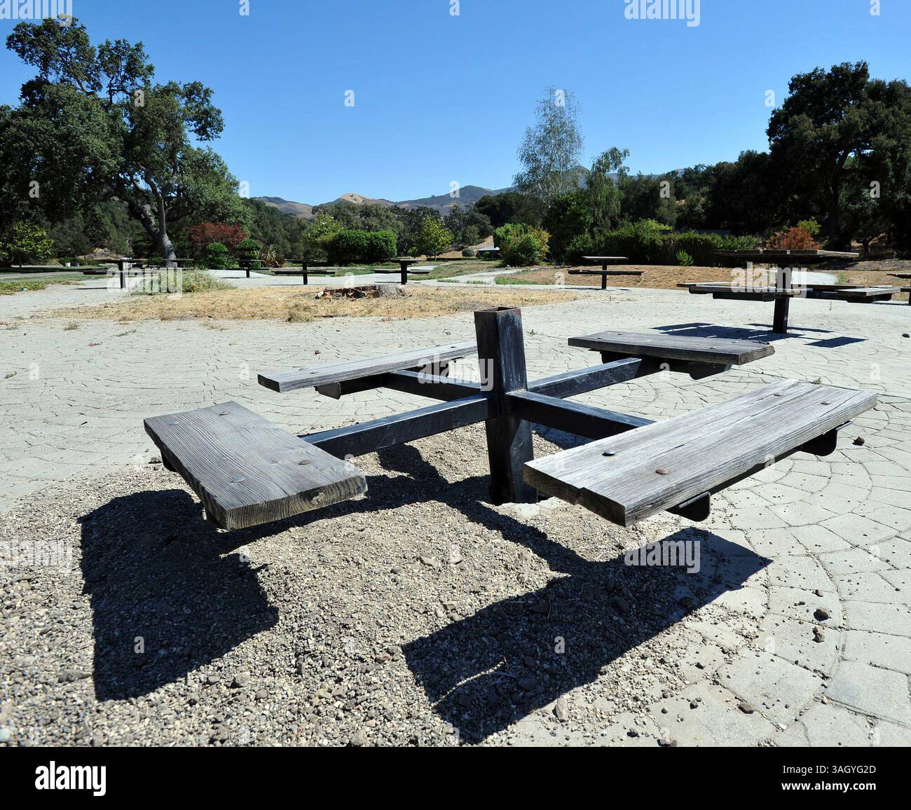 Jul 02, 2009 - Santa Barbara, California, USA - Picnic tables that have ...