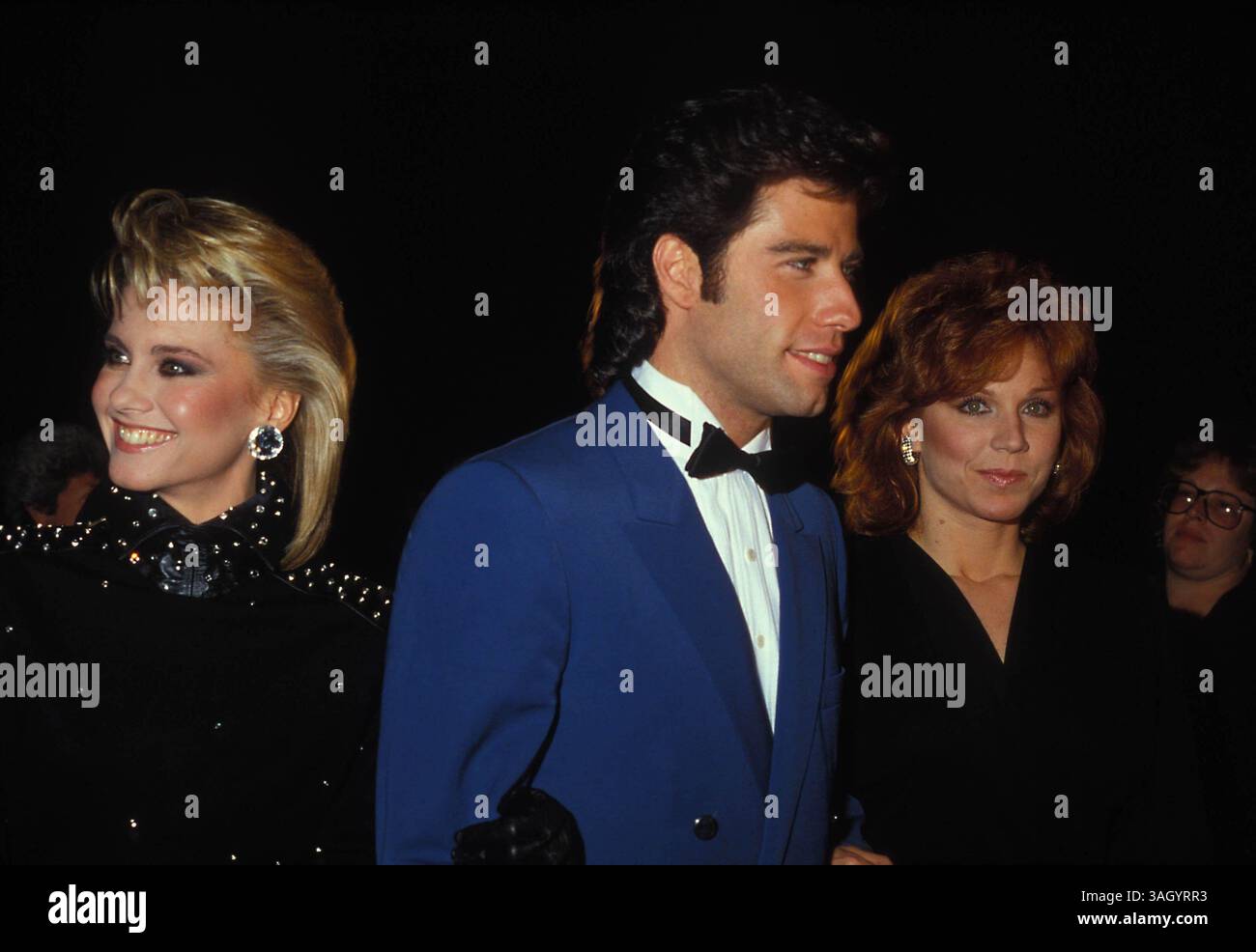 JOHN TRAVOLTA WITH OLIVIA NEWTON JOHN AND MARILU HENNER 1983.# 13058 ...