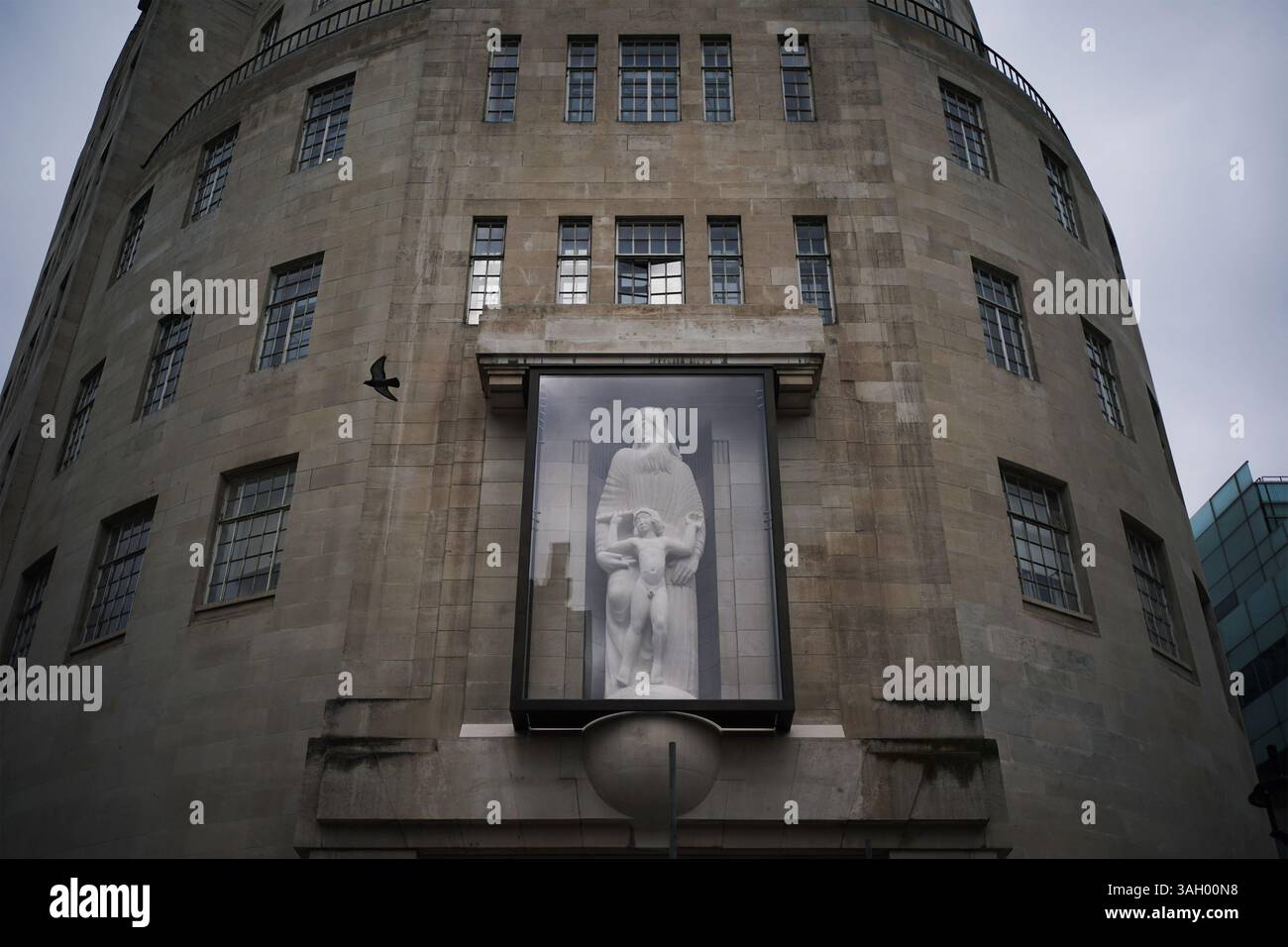 A protective screen in place around the controversial sculpture, which ...