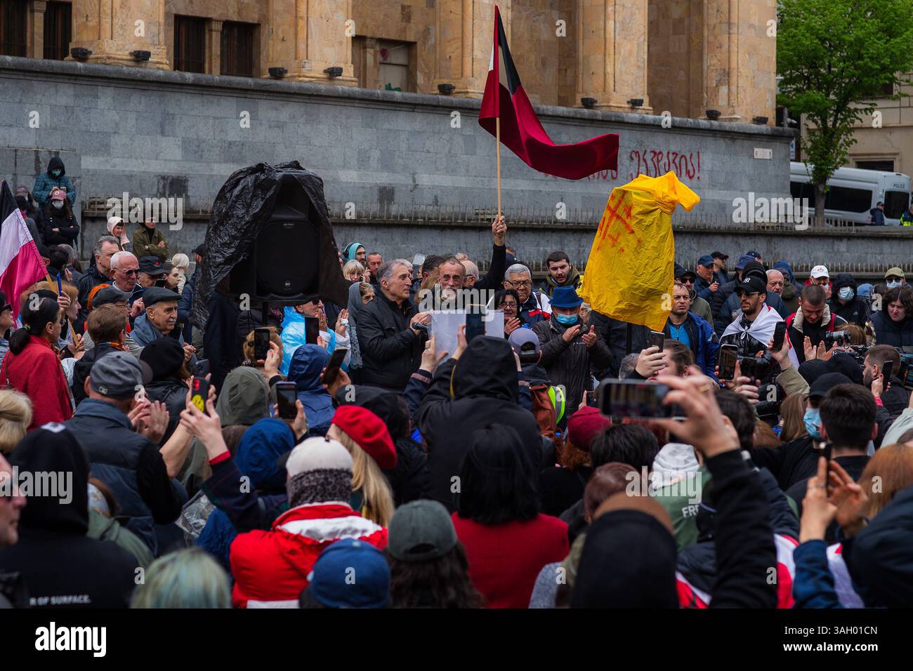 Tbilisi, Georgia, 09 April 2025. Commemorative ceremony for victims of ...